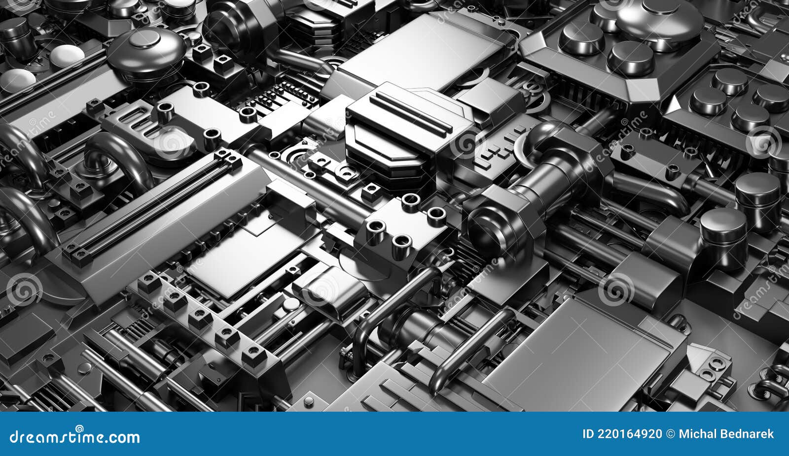 Industrial Steel Mechanical Elements Background Stock Illustration ...