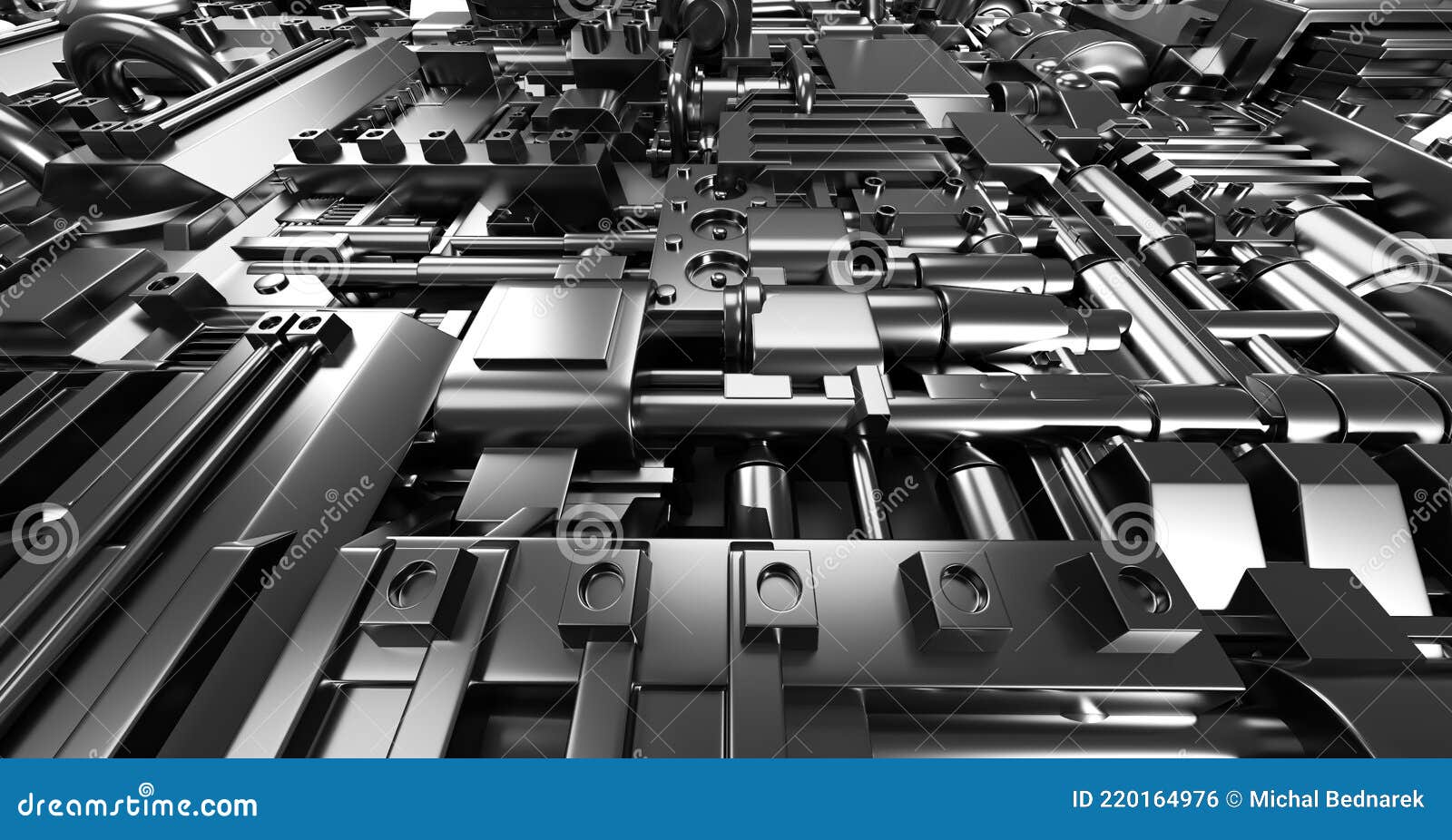 Industrial Steel Mechanical Elements Background Stock Illustration ...