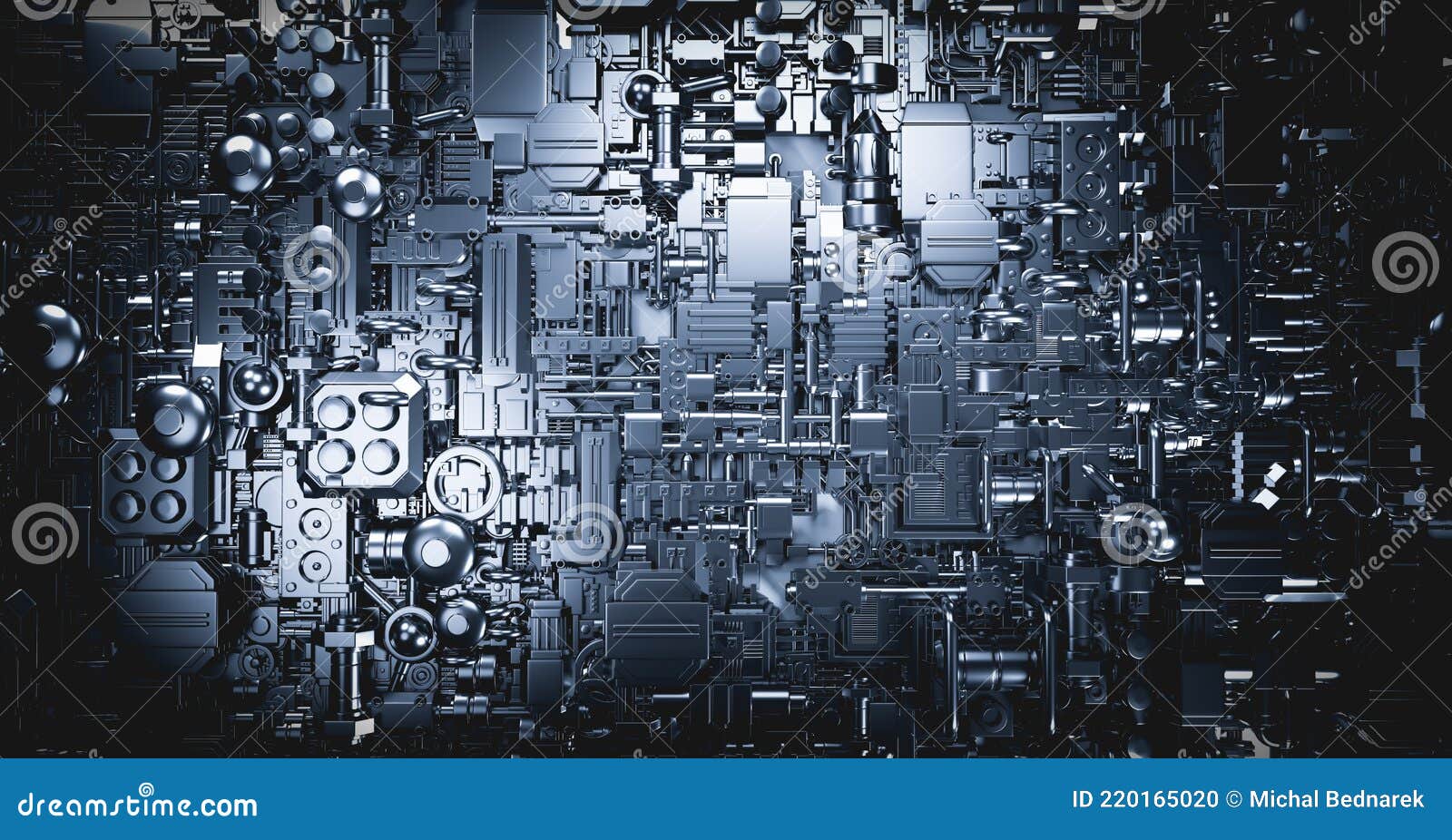 Industrial Steel Mechanical Elements Background Stock Illustration ...