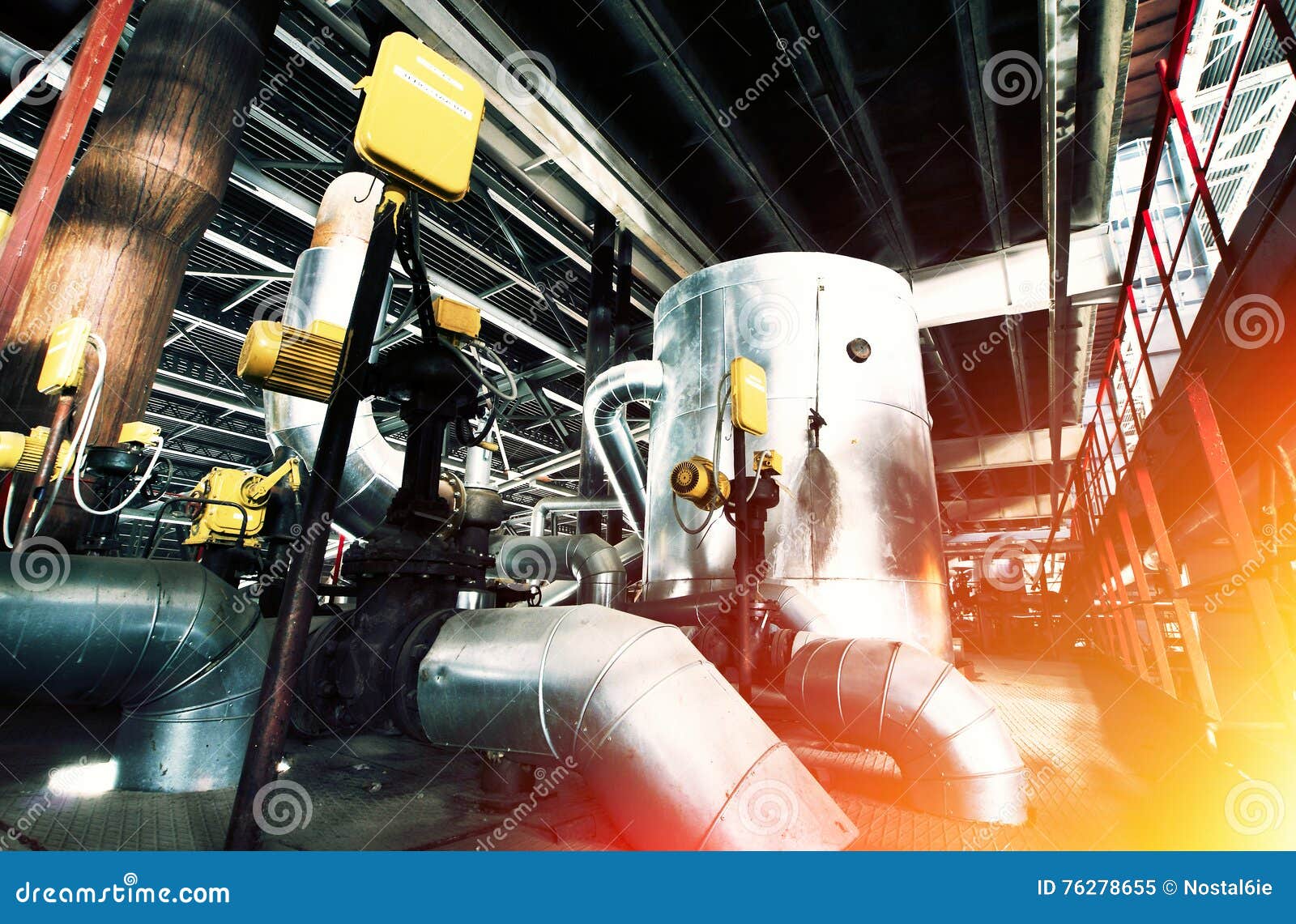 Industrial Steel Pipelines and Equipment Stock Image - Image of design ...