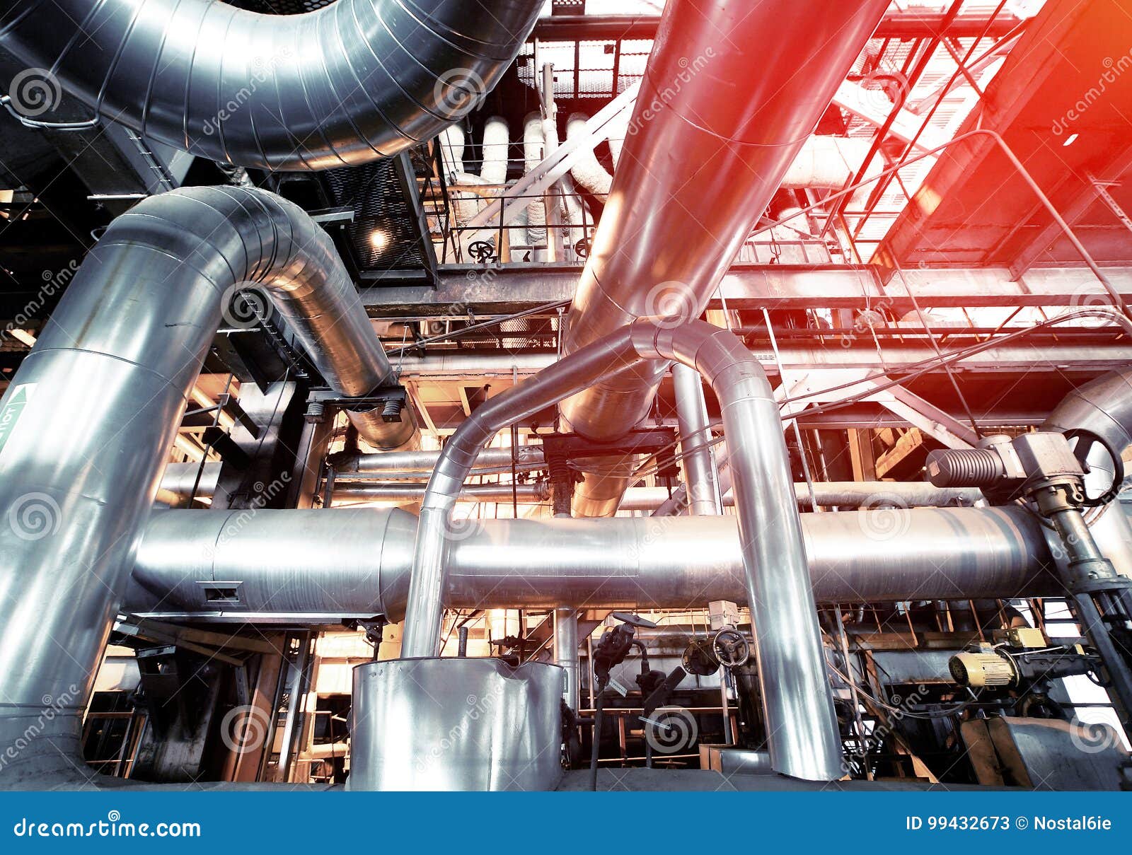 Industrial Steel Pipelines and Equipment Stock Image - Image of plant ...
