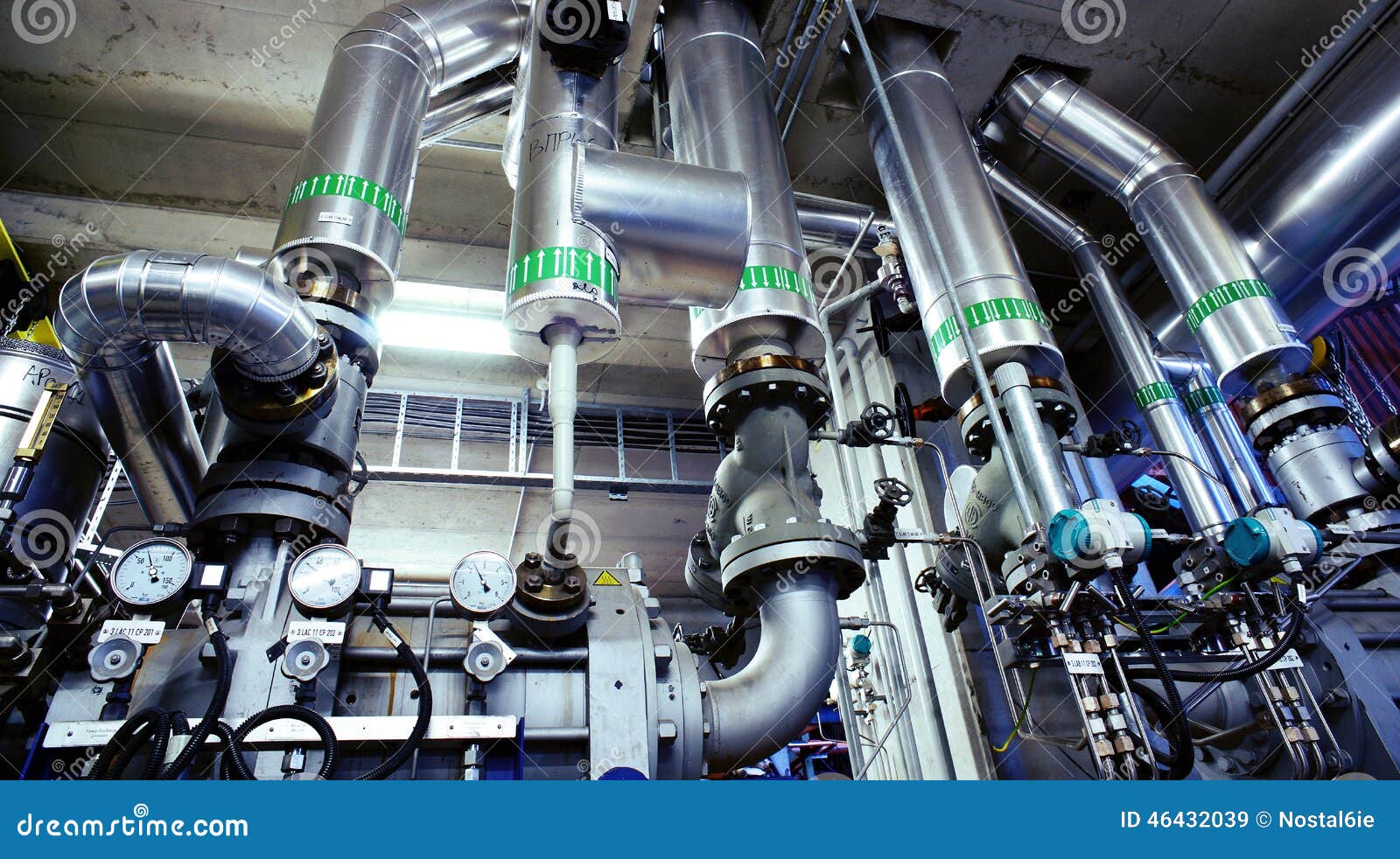 Industrial Steel Pipelines and Valves Stock Image - Image of ...