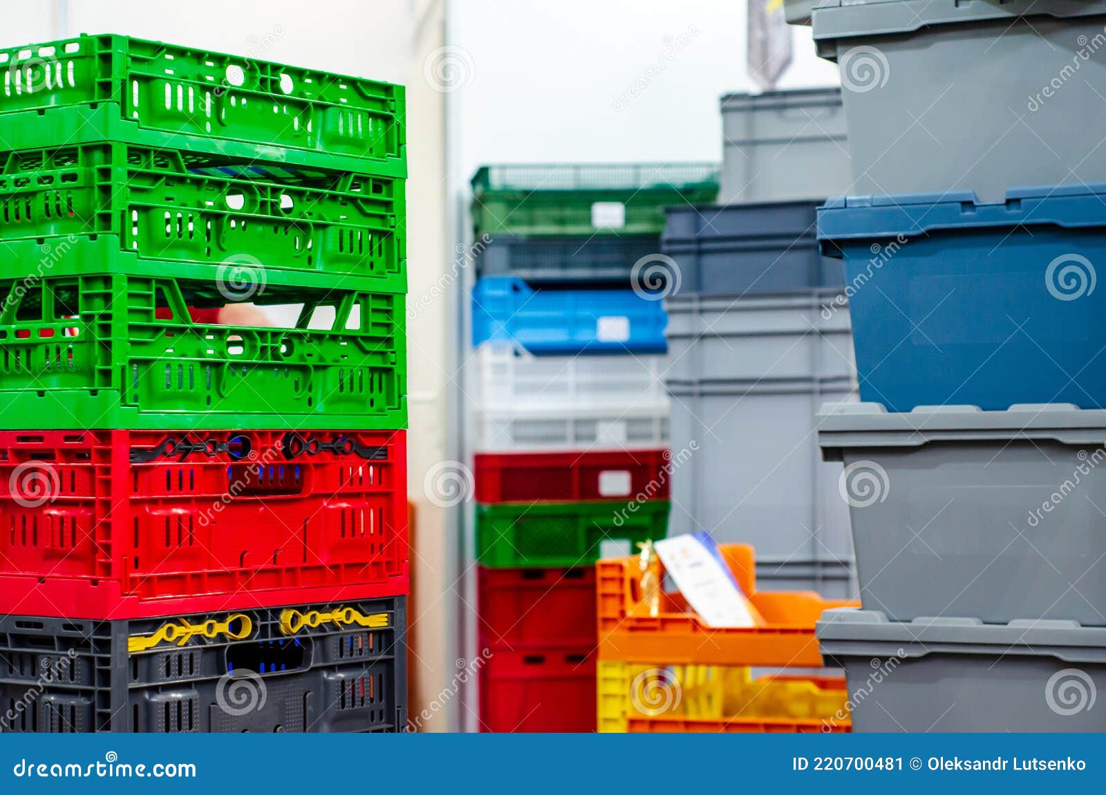 Industrial Storage Boxes, Storage Containers, Plastic Box Stock Image ...