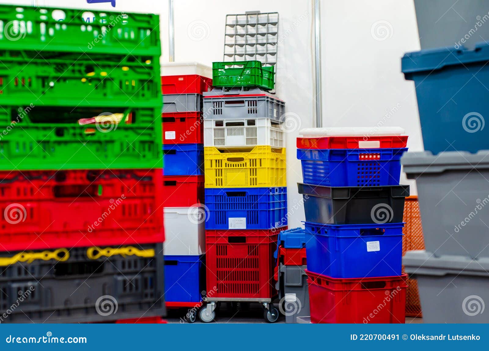 Industrial Storage Boxes, Storage Containers, Plastic Box Stock Image ...
