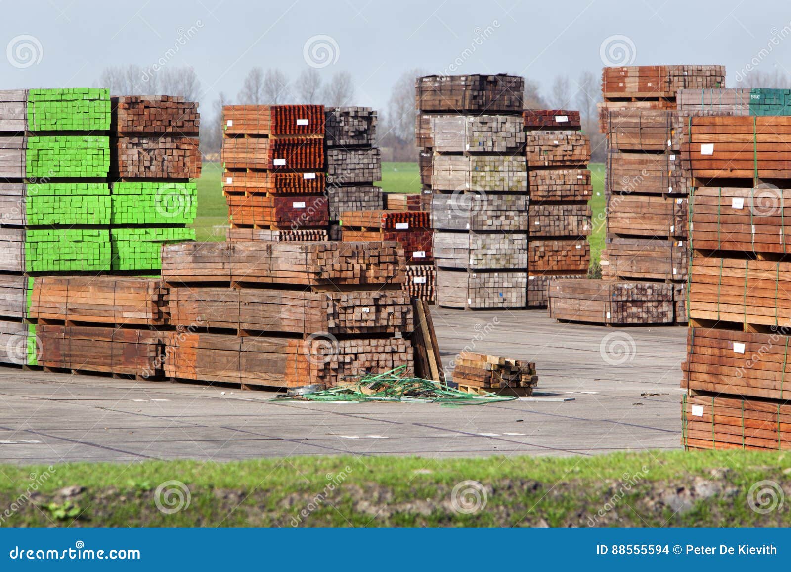 Industrial Storage of Hardwood Stock Photo - Image of brown, detail ...