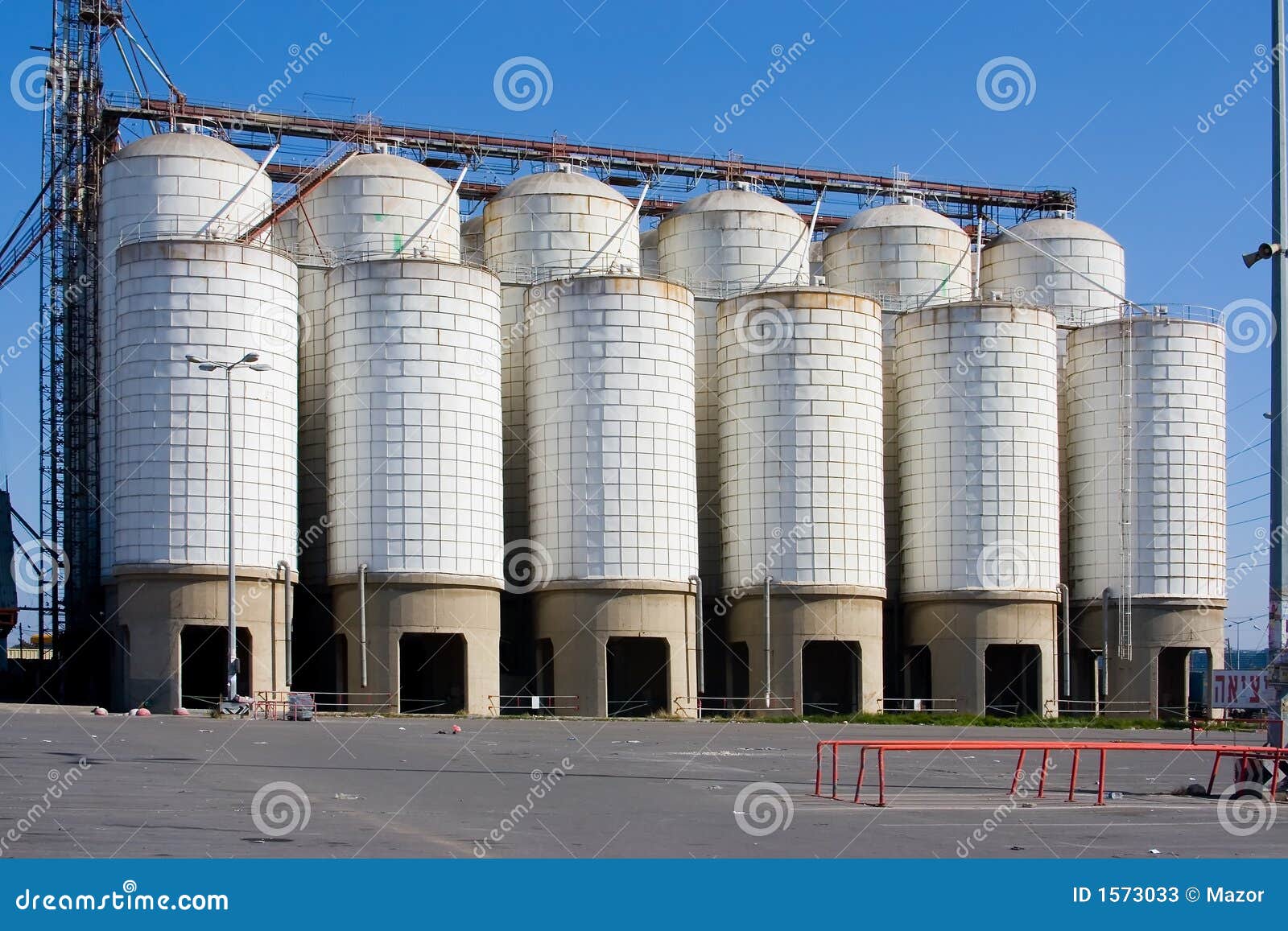 INDUSTRIAL STORAGE METALLIC TANKS Stock Image - Image of build, outside ...