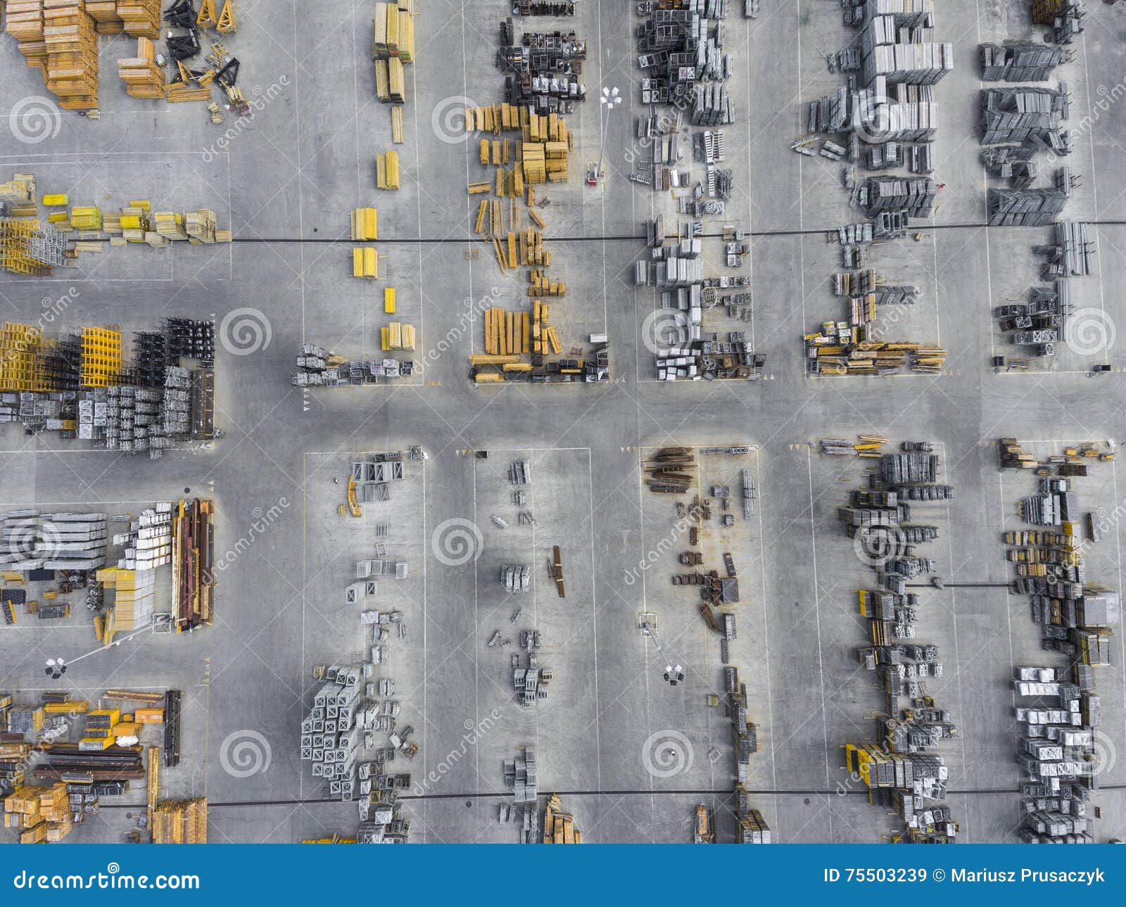 Industrial Storage Place, View from Above. Stock Image - Image of ...