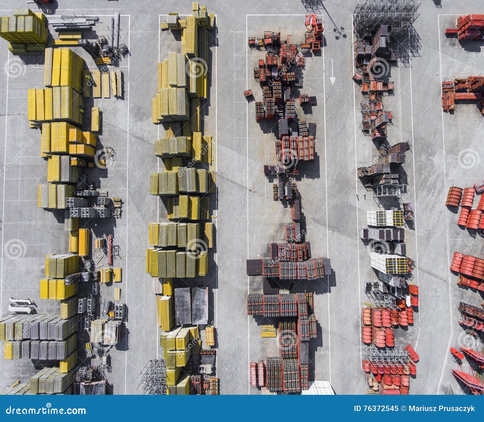 Industrial Storage Place, View from Above. Stock Image - Image of ...
