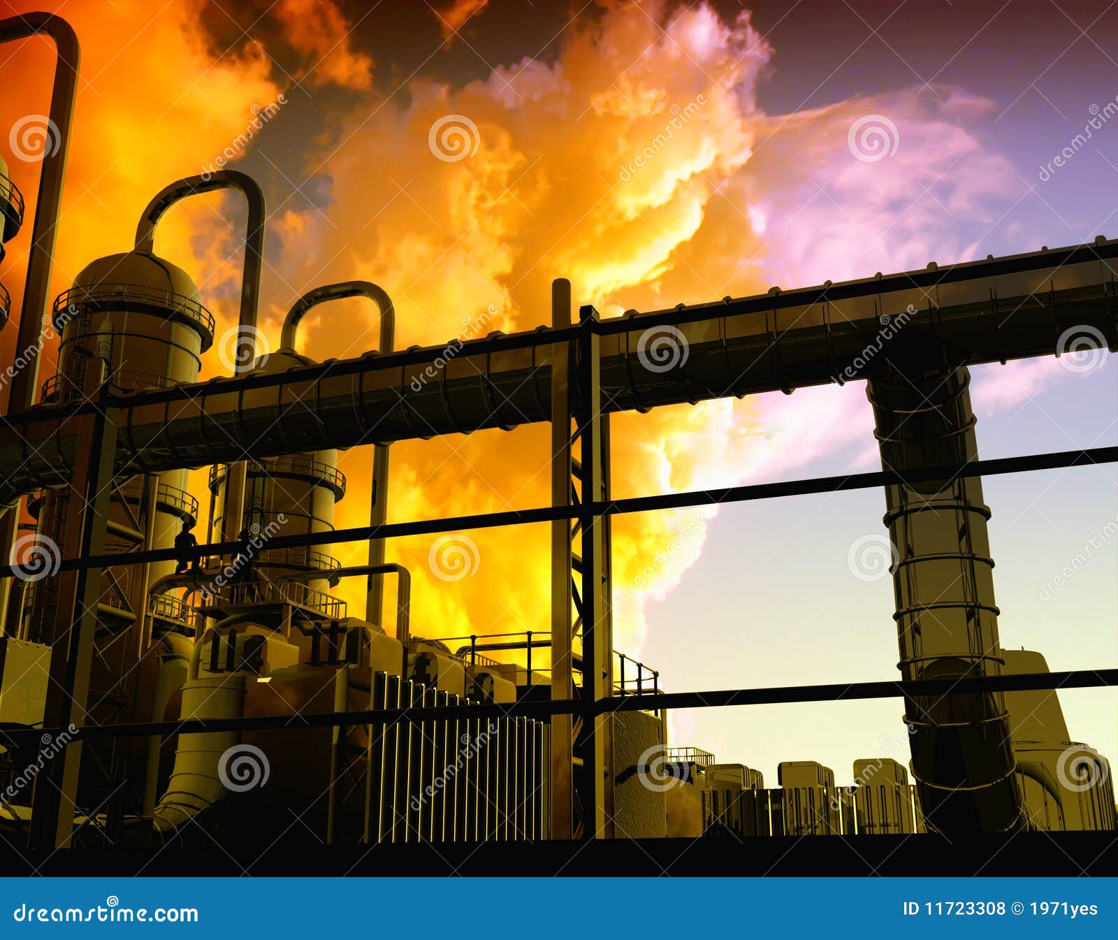 Industrial structure stock illustration. Illustration of science - 11723308