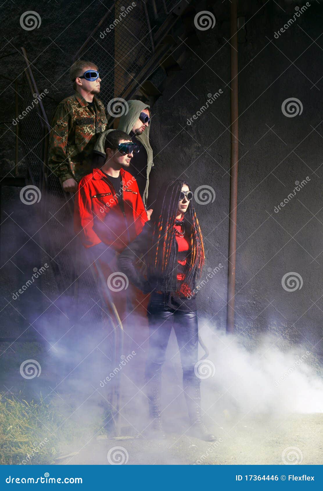 Industrial Style Music Band Stock Photo - Image of female, group: 17364446