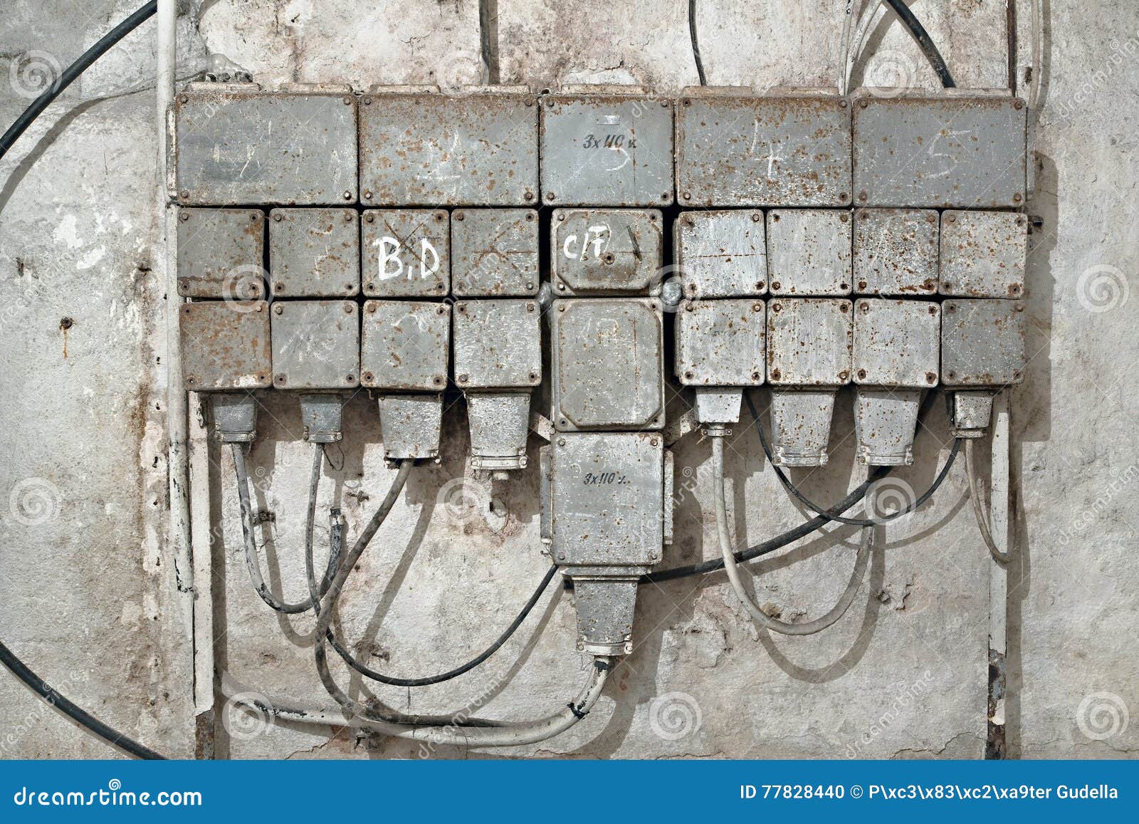 Switch Board Three Plug In Socket Royalty-Free Stock Photo ...