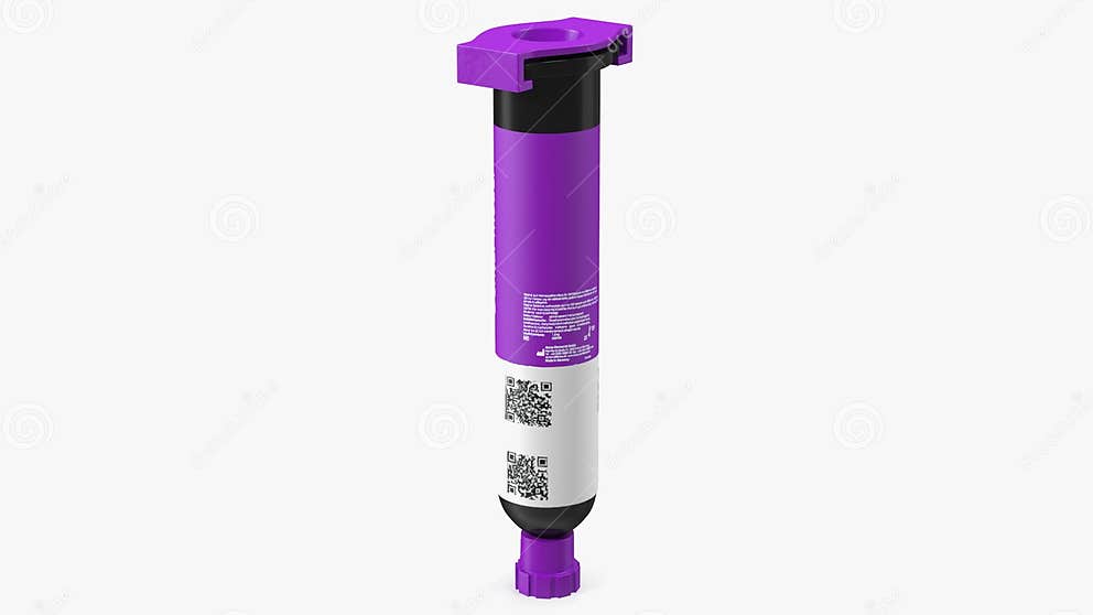 Industrial Syringe with Secure Cap and Labeling Stock Photo - Image of ...