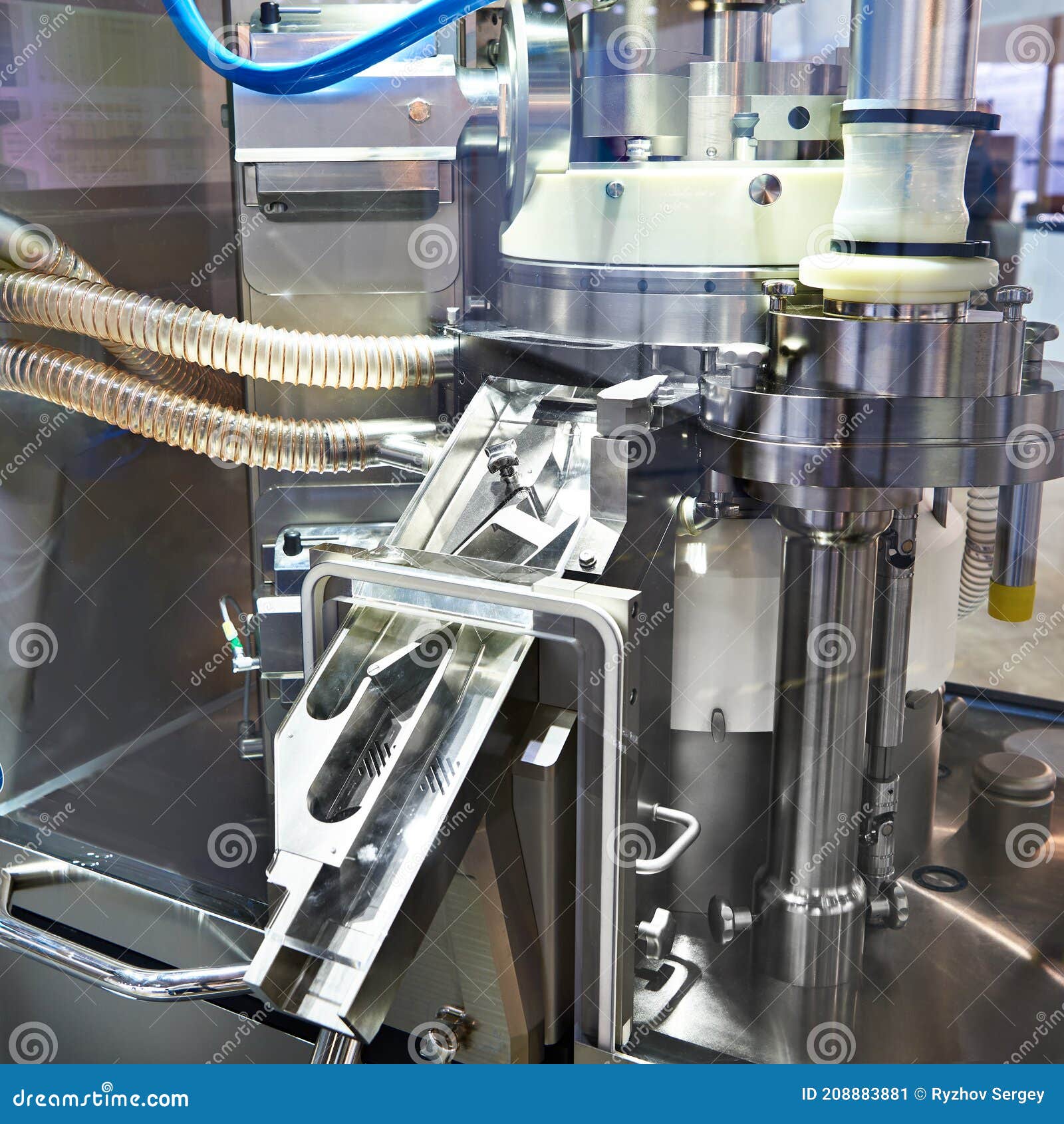 Industrial tablet press stock image. Image of medication - 208883881