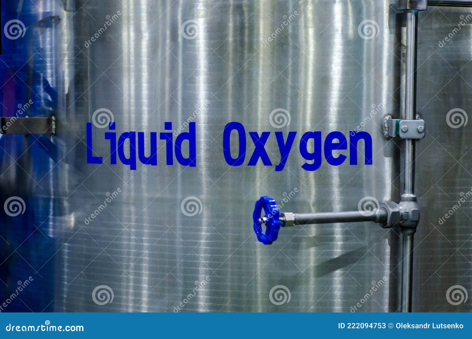 Industrial Tank with Liquid Oxygen Storage Stock Image - Image of plant ...