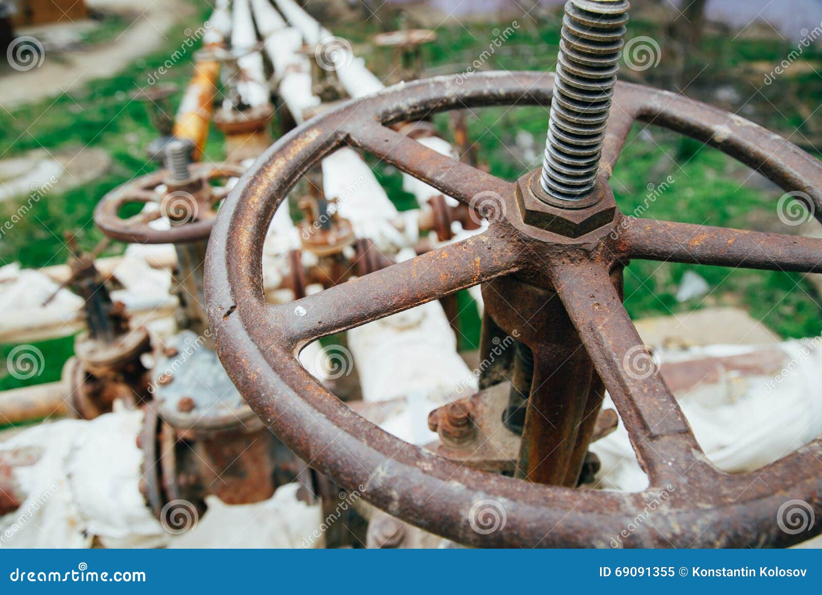 Industrial Tap Water Pipe and Valve Stock Image - Image of rust, sewage ...