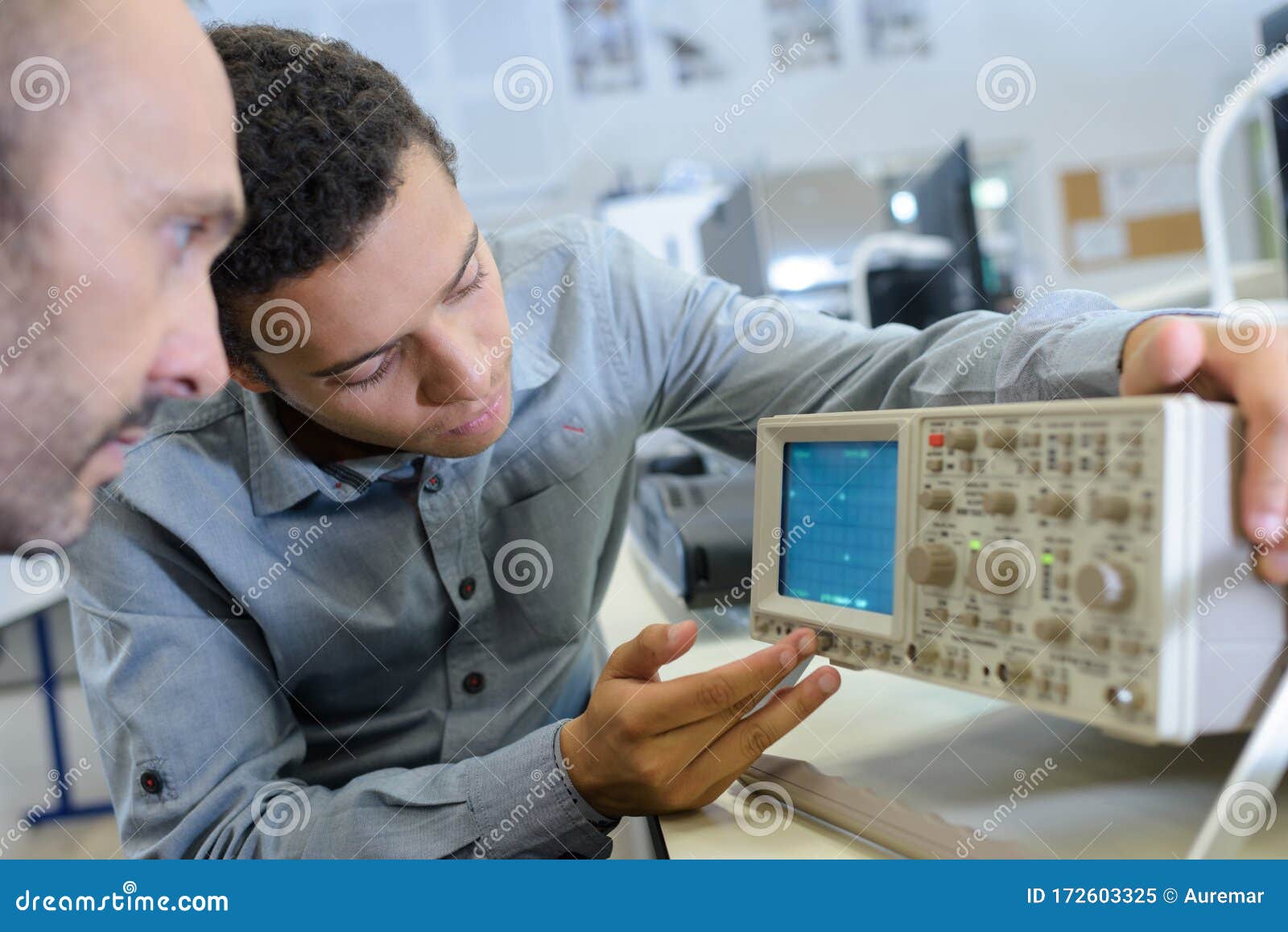 Industrial Technician Checking Malfunctioned Gadget Stock Image - Image ...