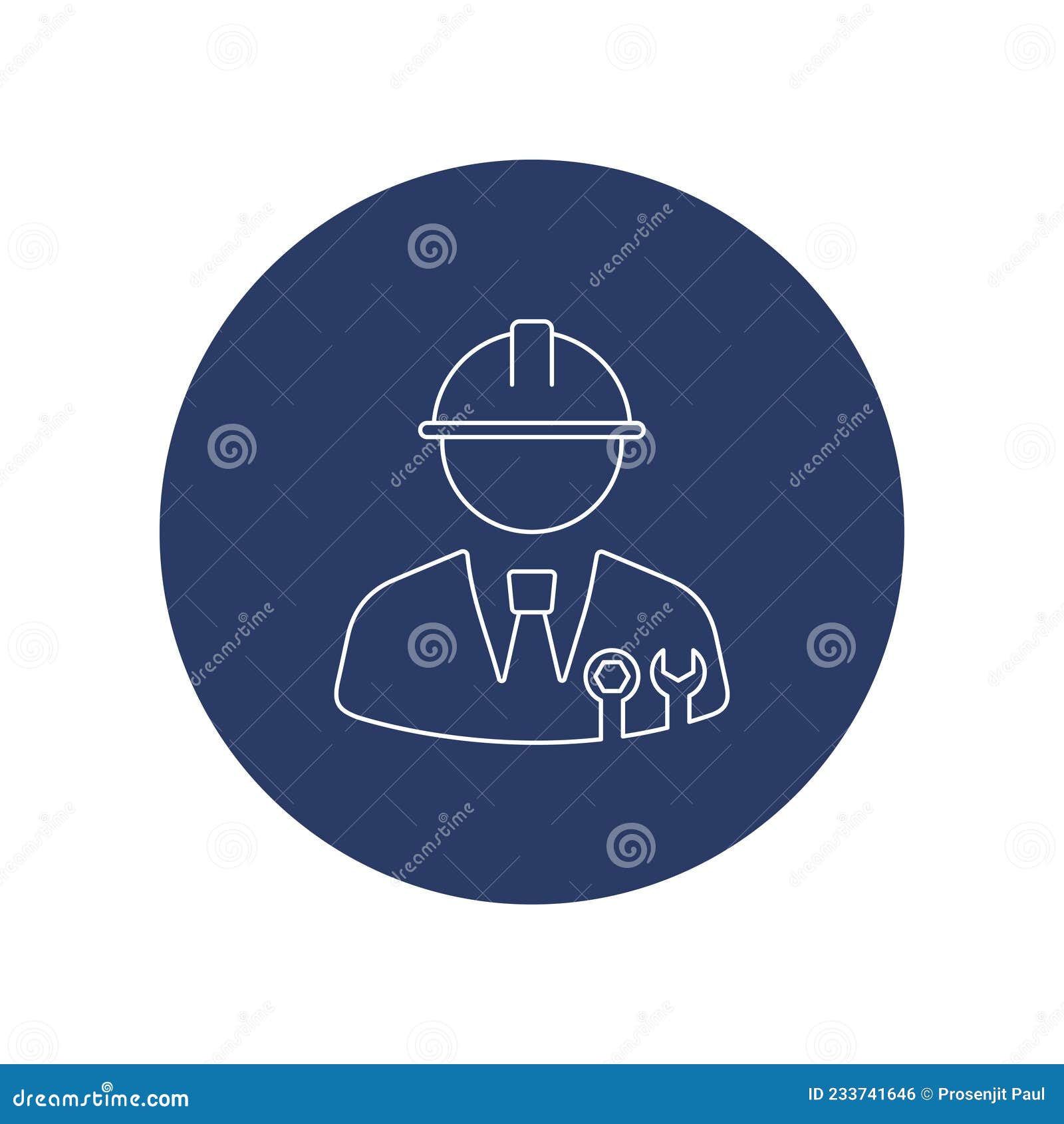 Industrial Technician Engineer Icon Stock Vector - Illustration of ...