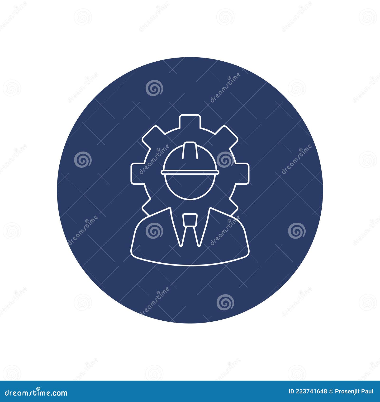 Industrial Technician Engineer Icon Stock Vector - Illustration of ...