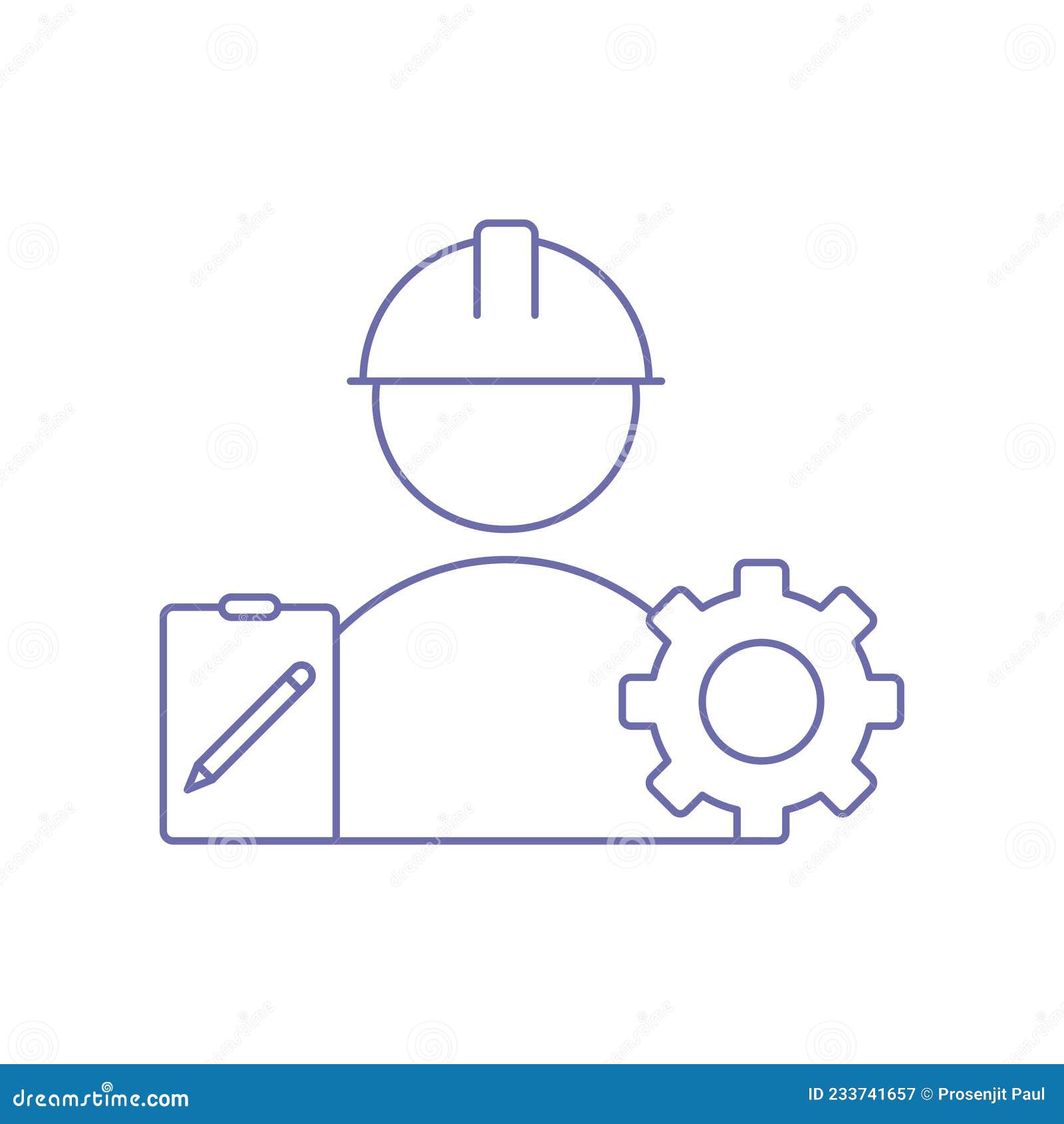 Industrial Technician Engineer Icon Stock Vector - Illustration of ...