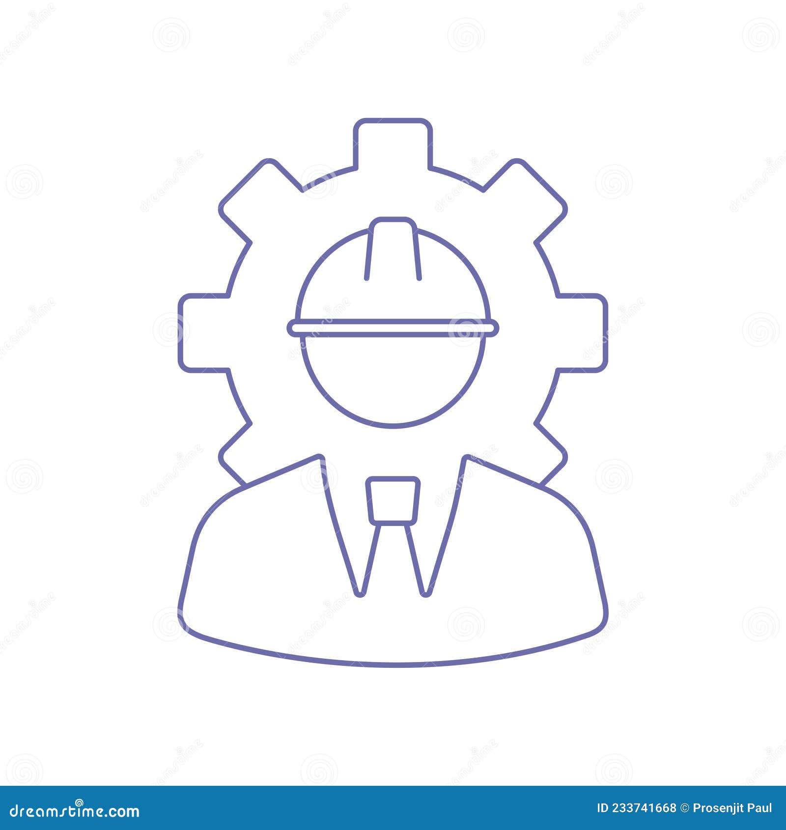Industrial Technician Engineer Icon Stock Vector - Illustration of ...