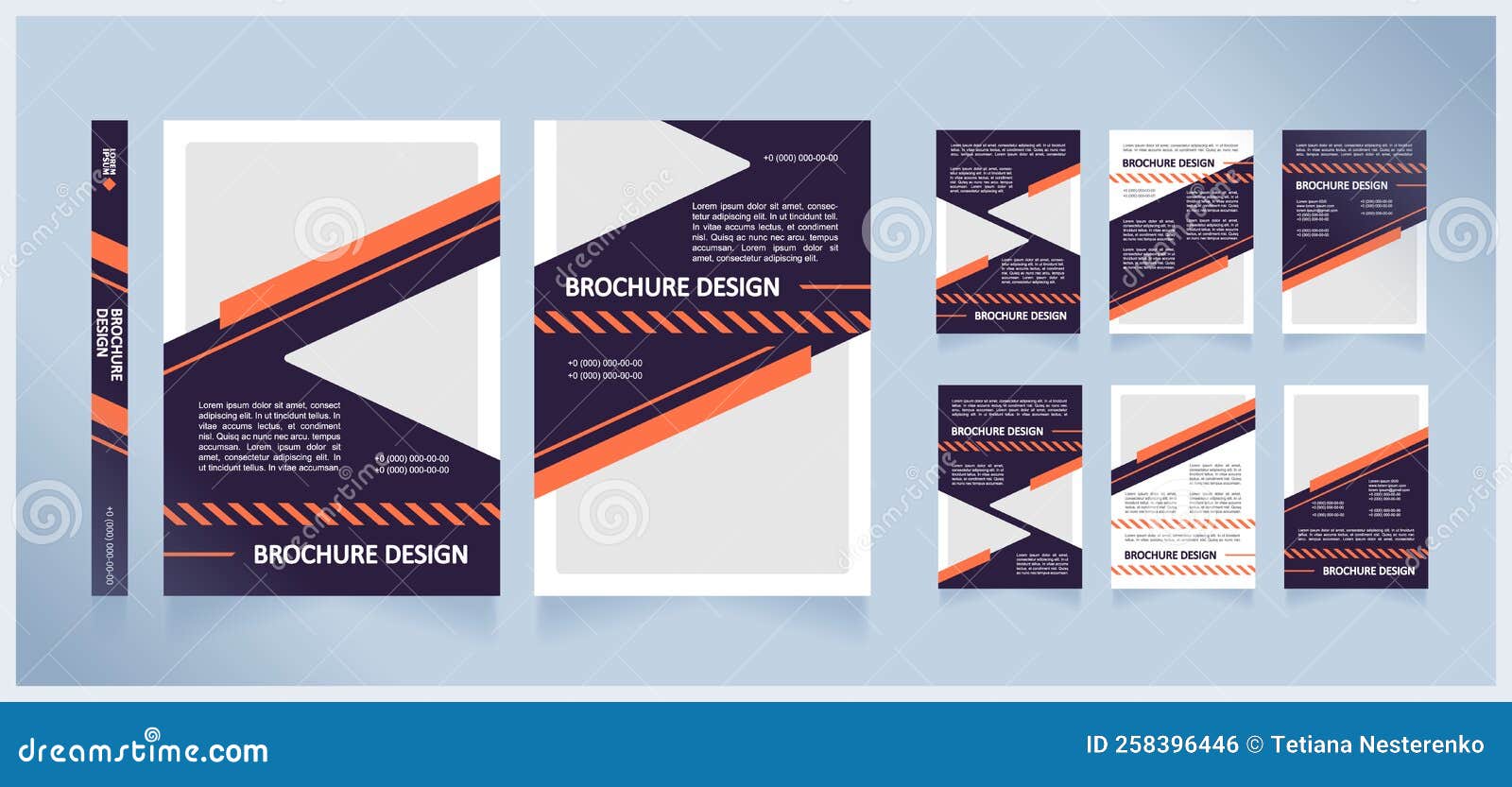 Industrial Technology Integration Blank Brochure Design Stock ...