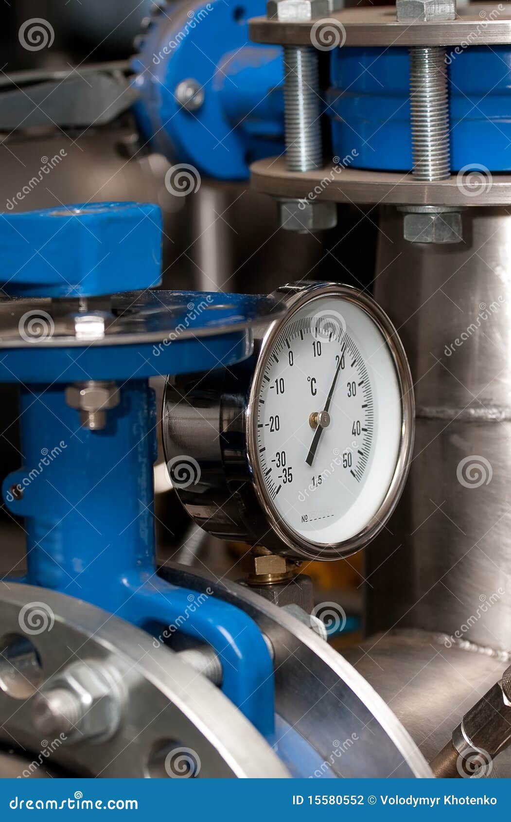 Industrial Temperature Meter Stock Photo - Image of heat, scale: 15580552