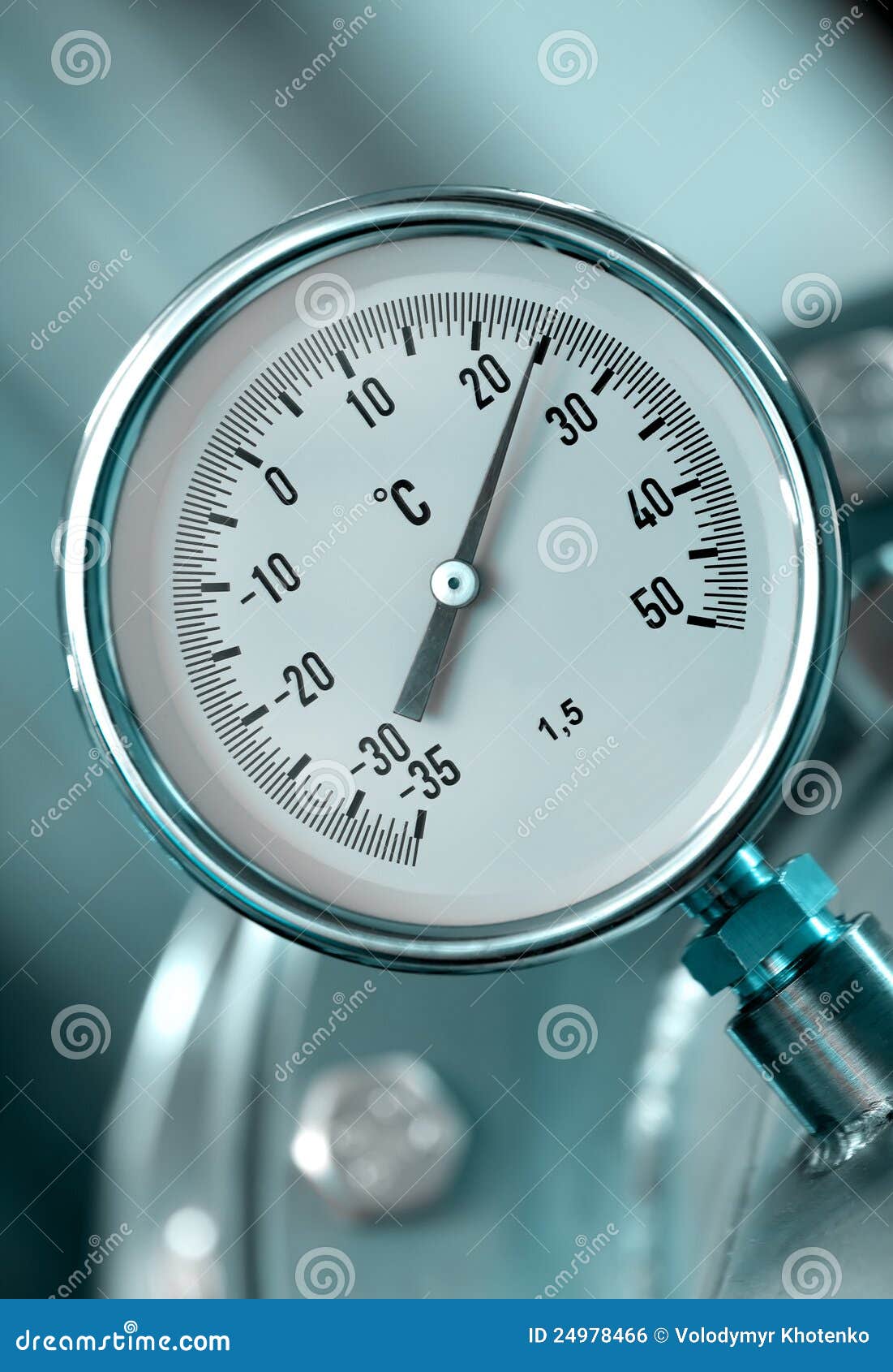 Industrial Temperature Meter Stock Photo - Image of instrument, liquid ...