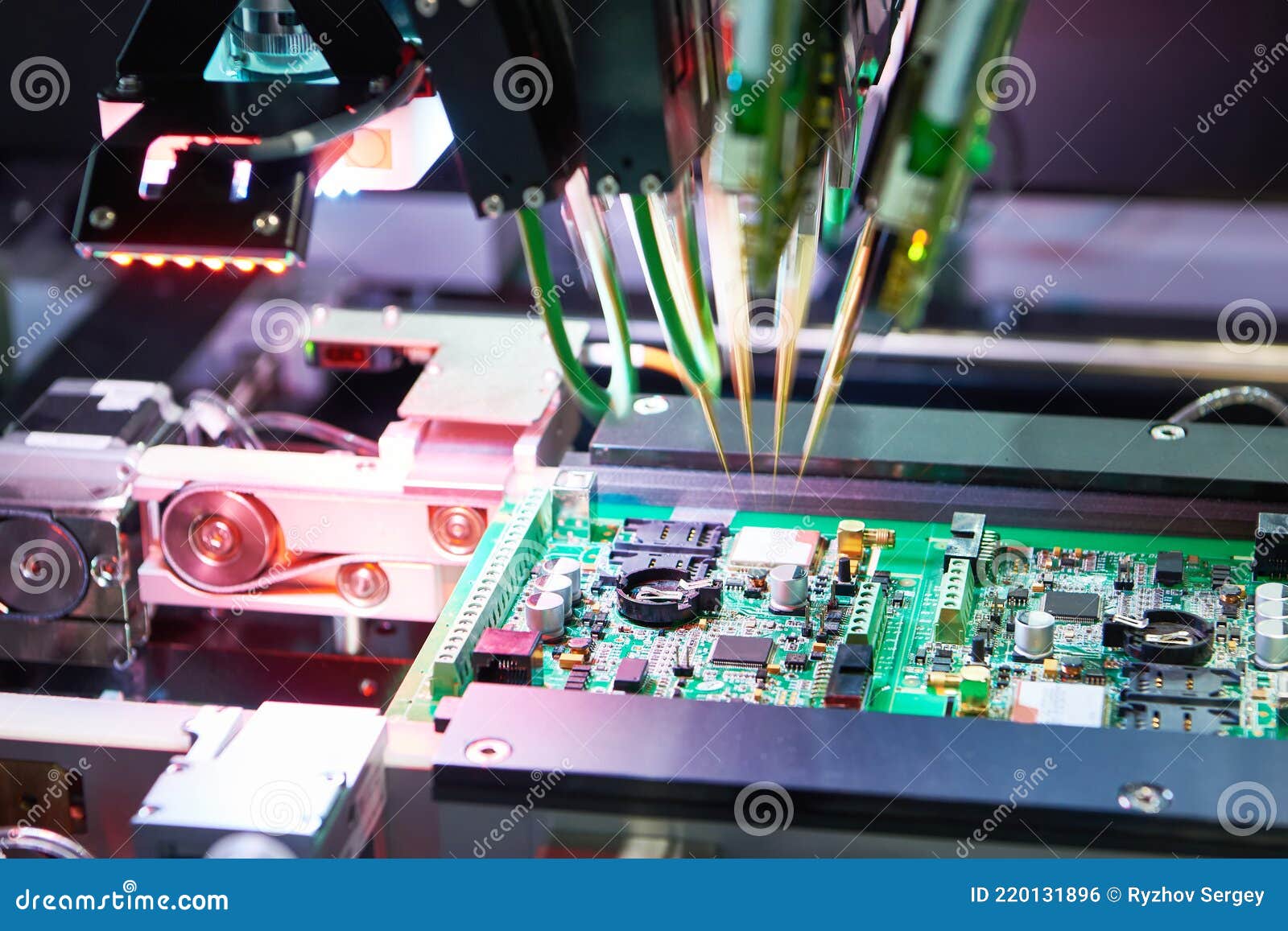 Industrial Tester Printed Circuit Boards with Flying Probe Stock Photo ...
