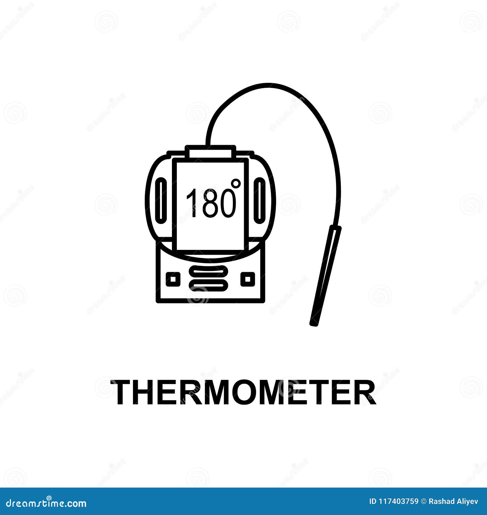 Industrial Thermometer Icon. Element of Measuring Instruments Icon with ...