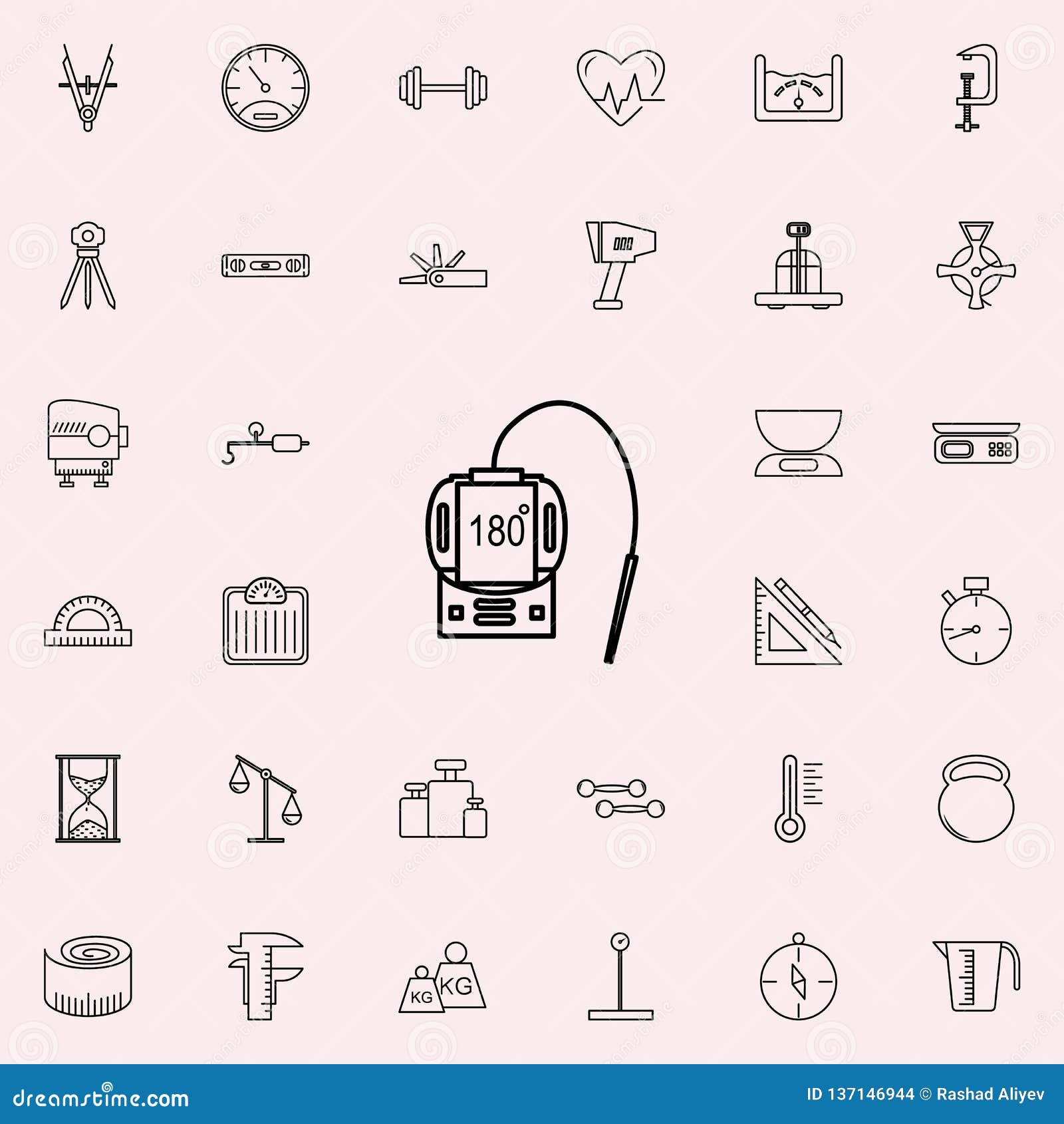 Industrial Thermometer Icon. Measuring Instruments Icons Universal Set ...