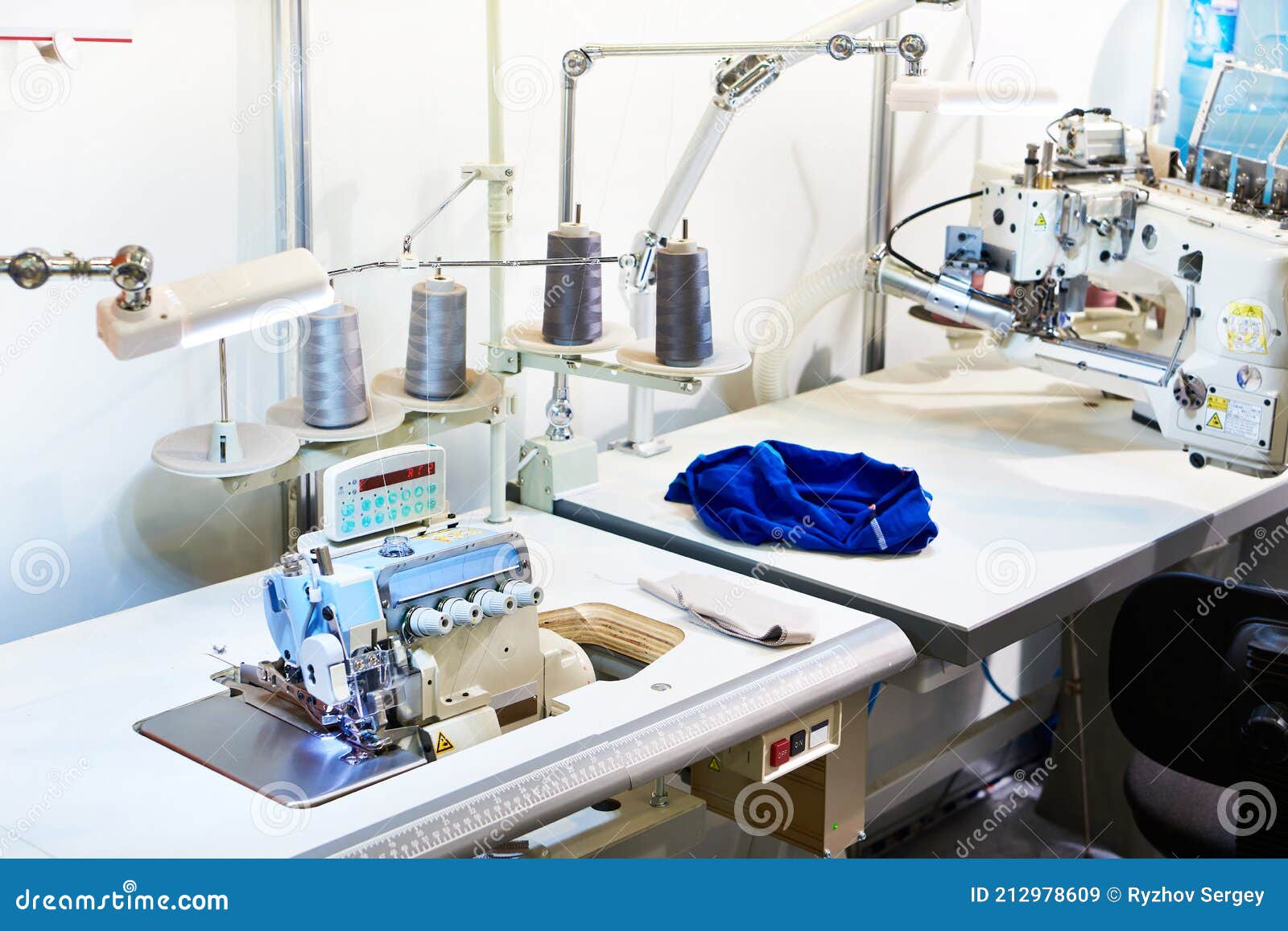 Industrial 4-thread Overlock Stock Image - Image of material, industry ...
