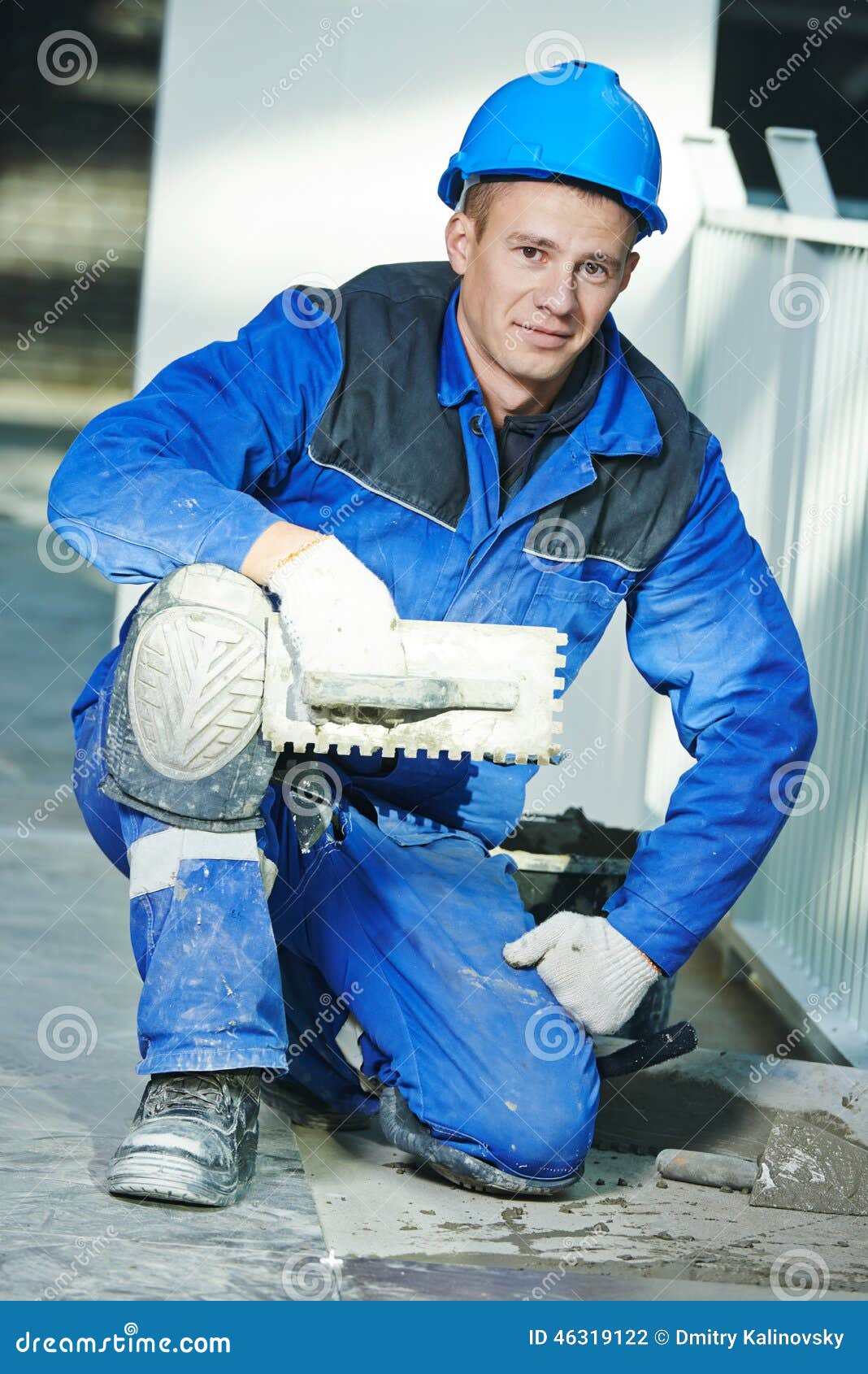 Industrial tiler portrait stock photo. Image of decoration - 46319122