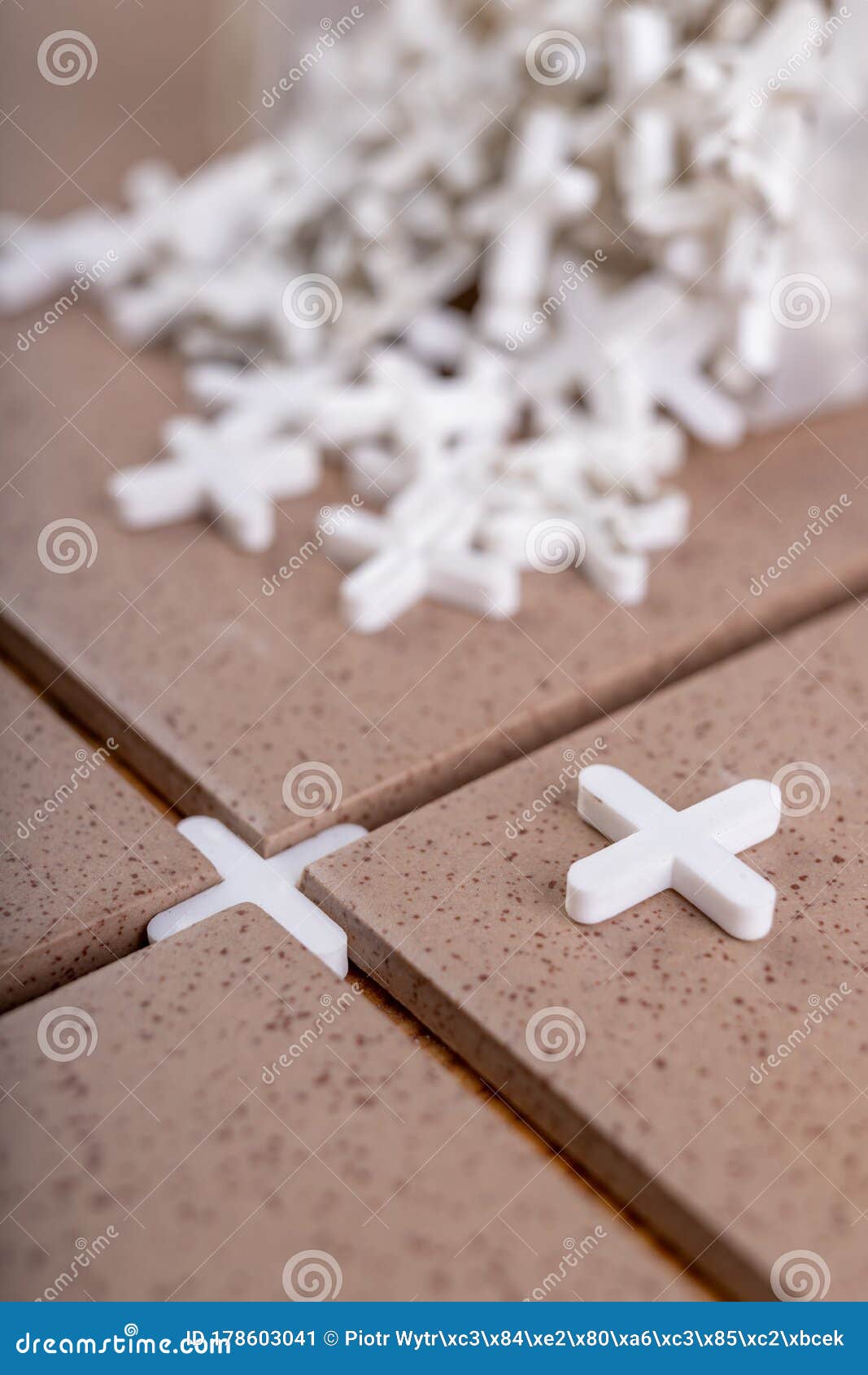 Industrial Tiles and Plastic Crosses for Tiling. Accessories for ...