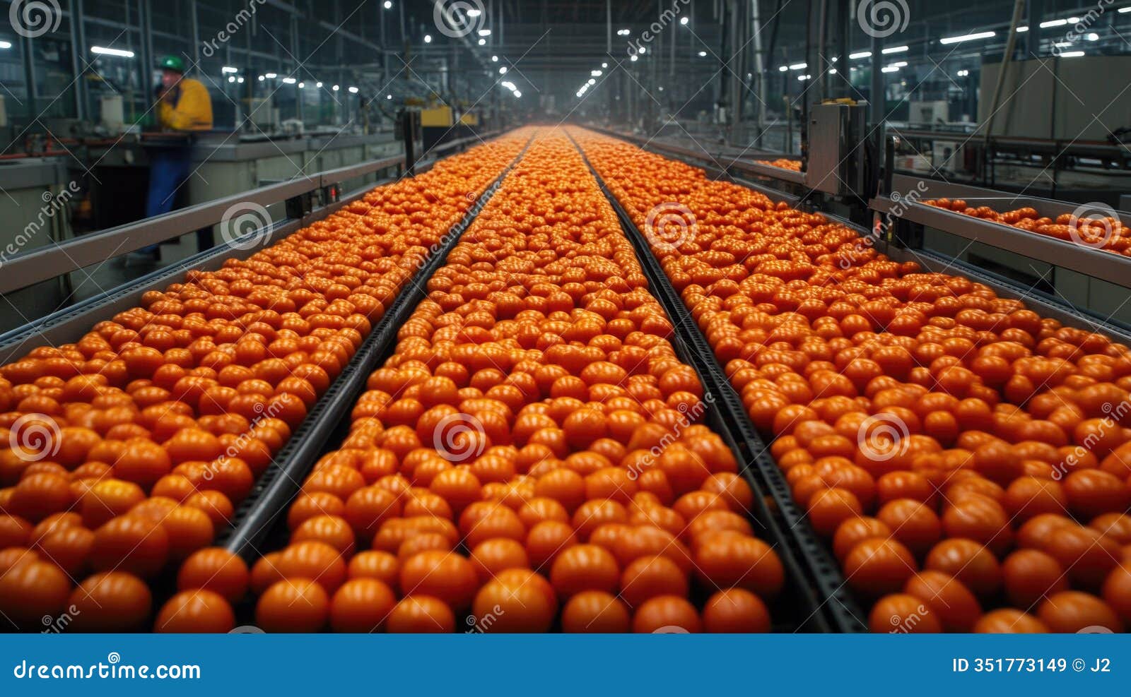 Industrial Tomato Sorting Line in Food Processing Plant Stock Image ...