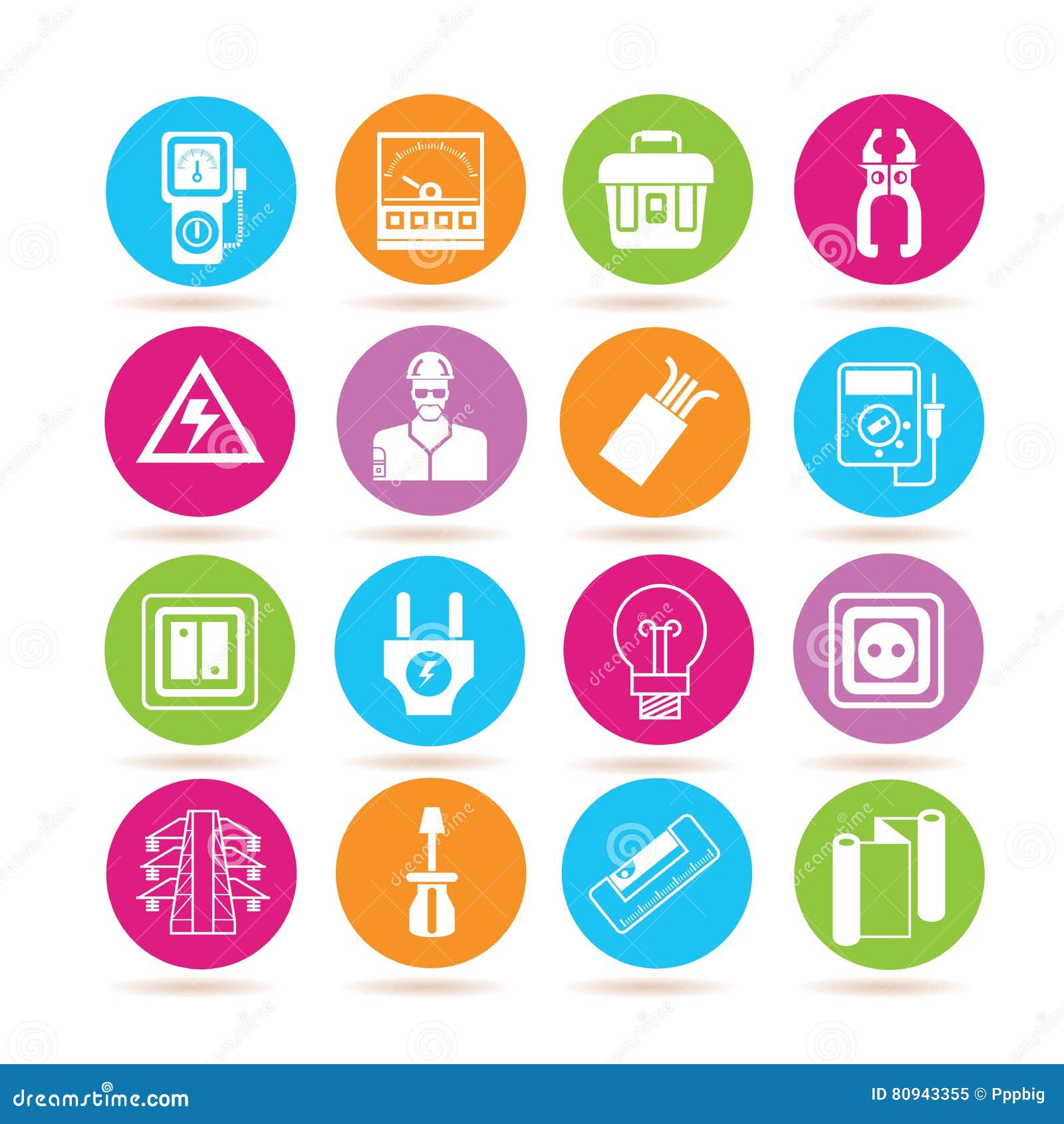 Industrial tools icons stock illustration. Illustration of icon - 80943355