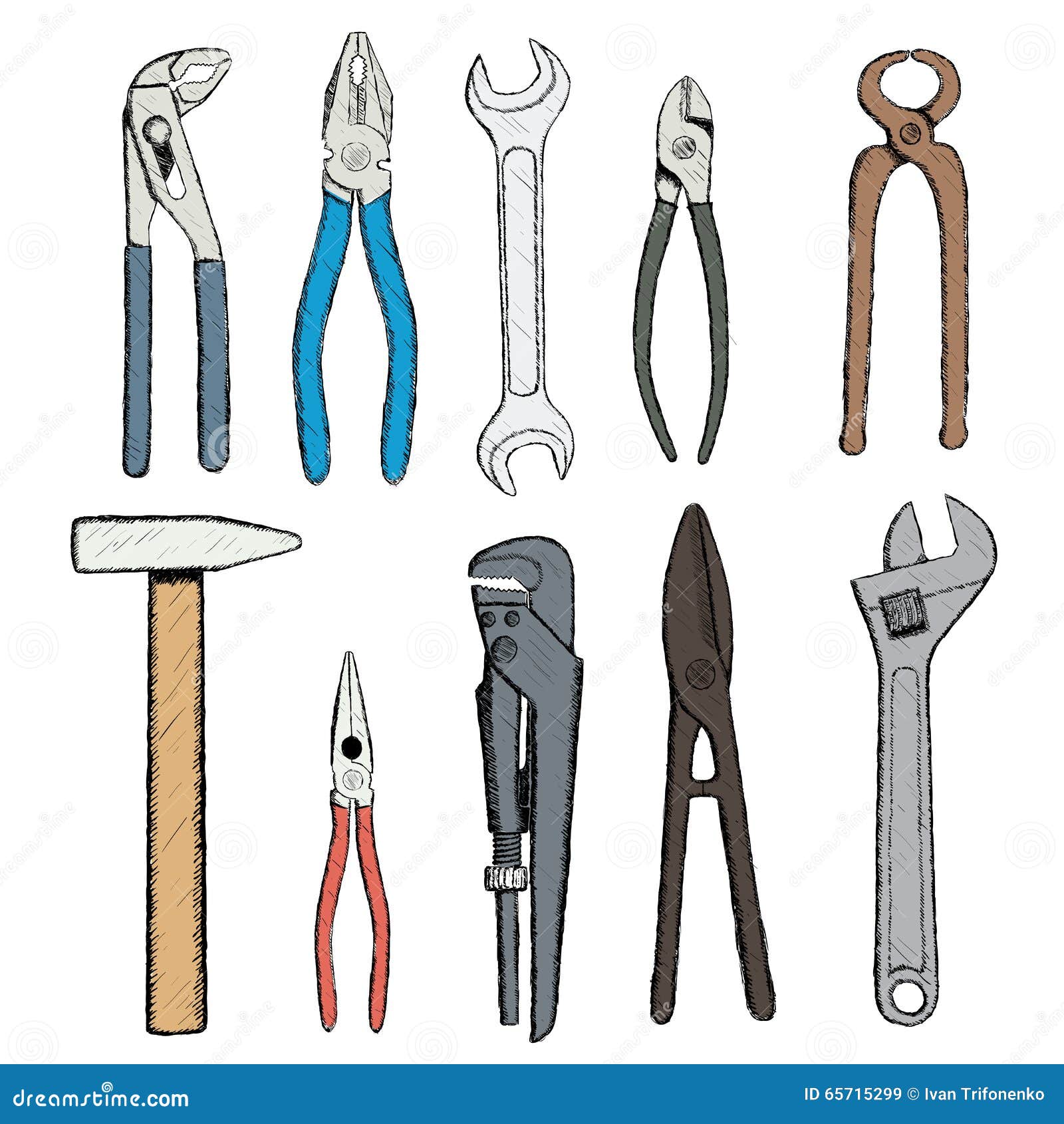 Industrial Tools. Stock Illustration. Stock Vector - Illustration of ...