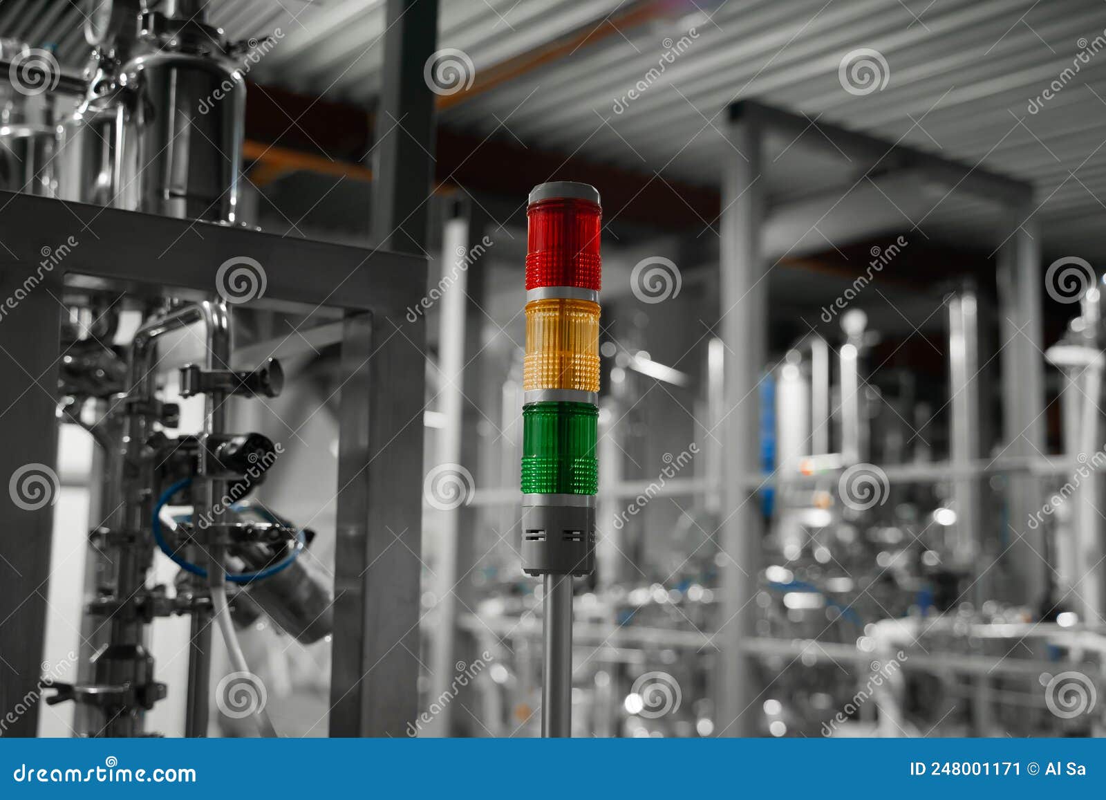 Industrial Tower Signal Lights Indicate the Error Status of the ...