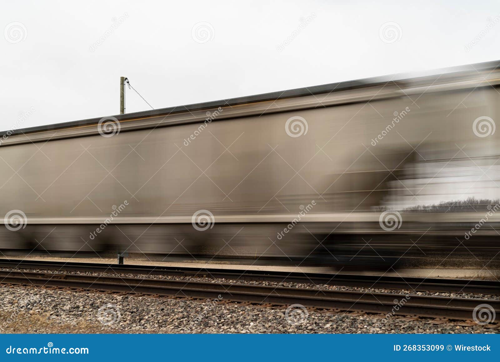 Industrial Train Moving Fast in Motion on the Rails Stock Image - Image ...