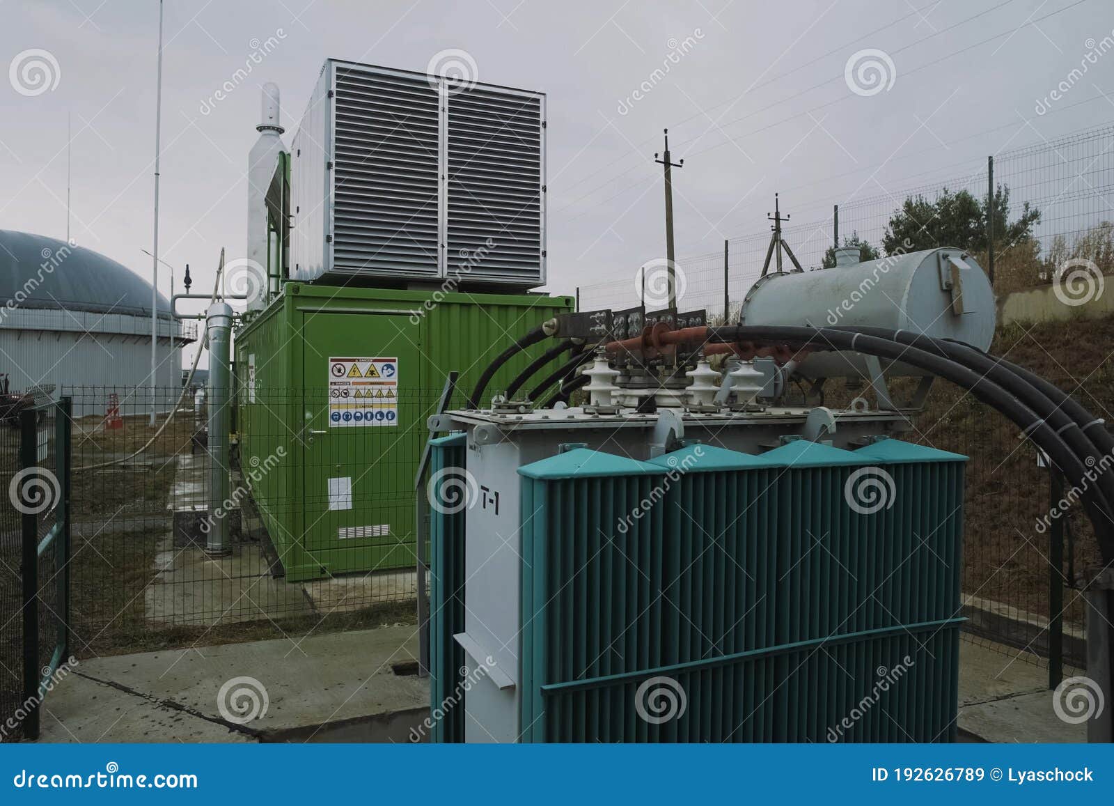 Industrial Transformer at Plant. an Electrical Substation Stock Image ...