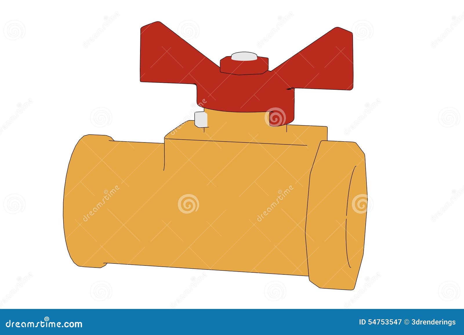 Industrial valve stock illustration. Illustration of draw - 54753547