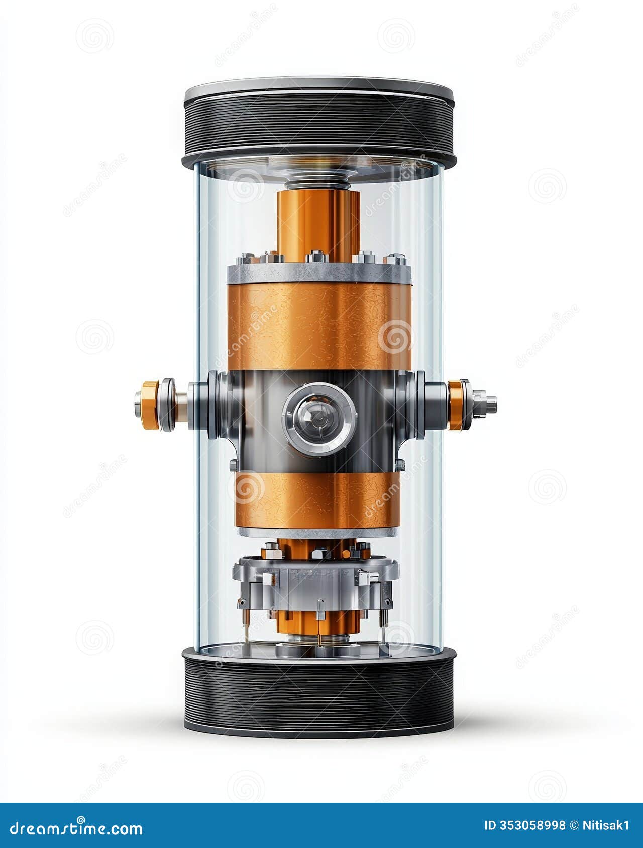 Industrial Valve with Transparent Enclosure Stock Illustration ...