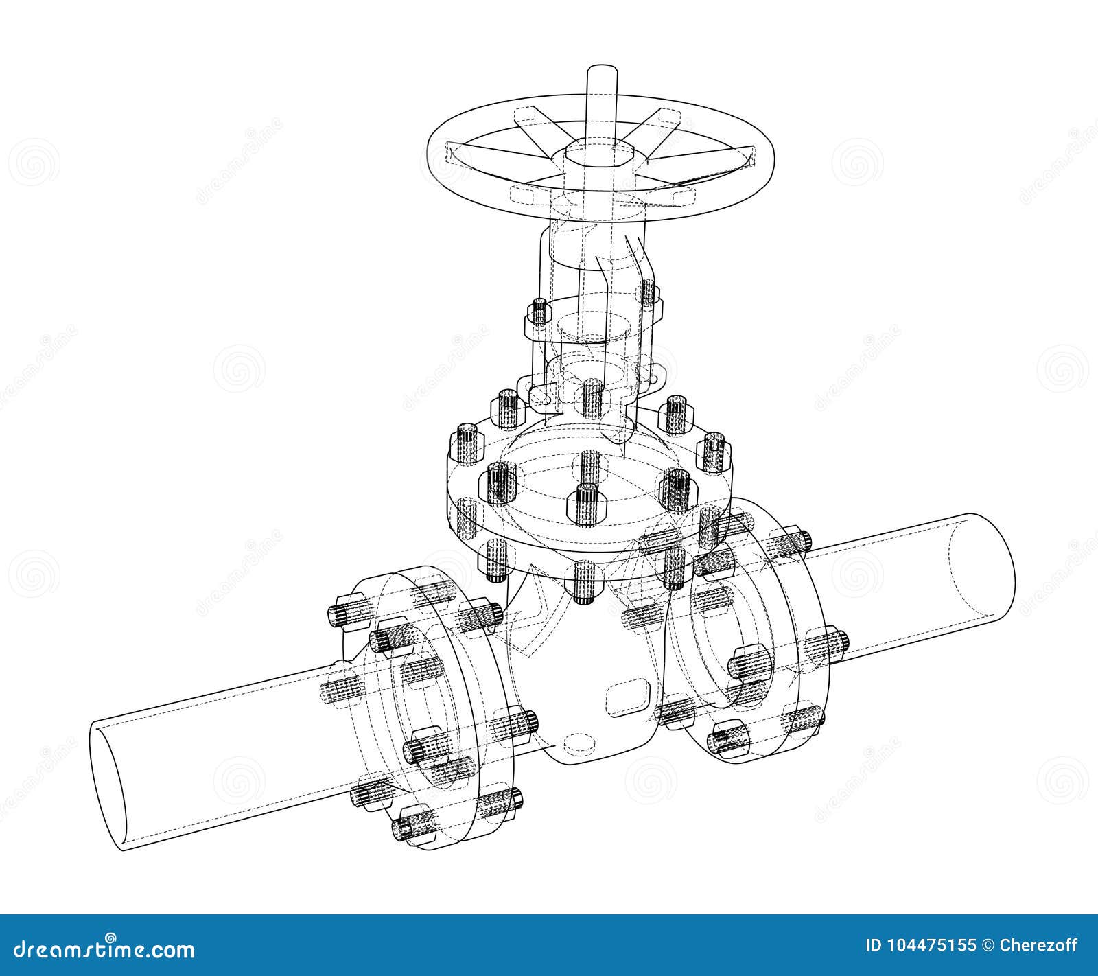 Industrial Valve. Vector Illustration Stock Vector - Illustration of ...