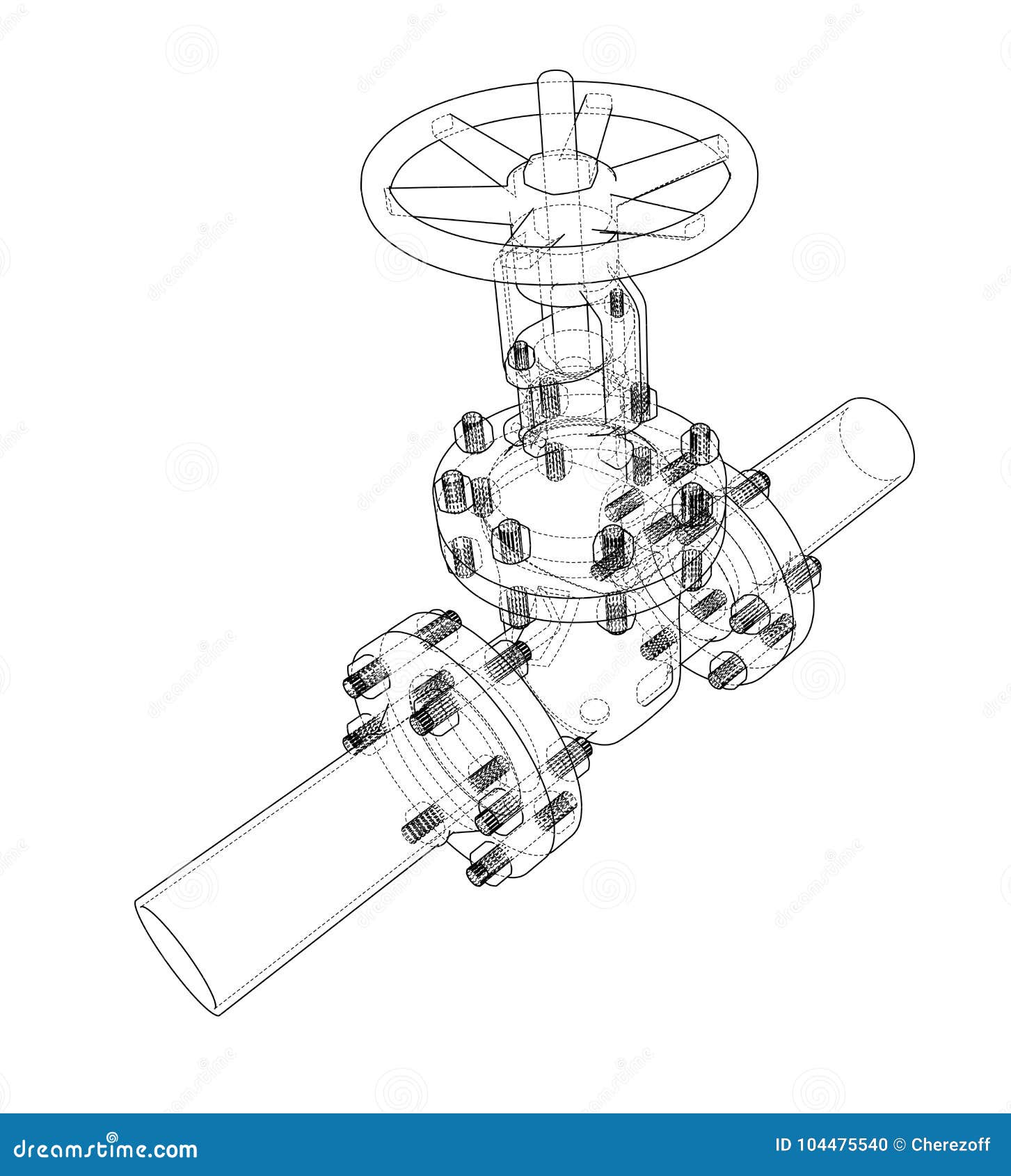 Industrial Valve. Vector Illustration Stock Vector - Illustration of ...