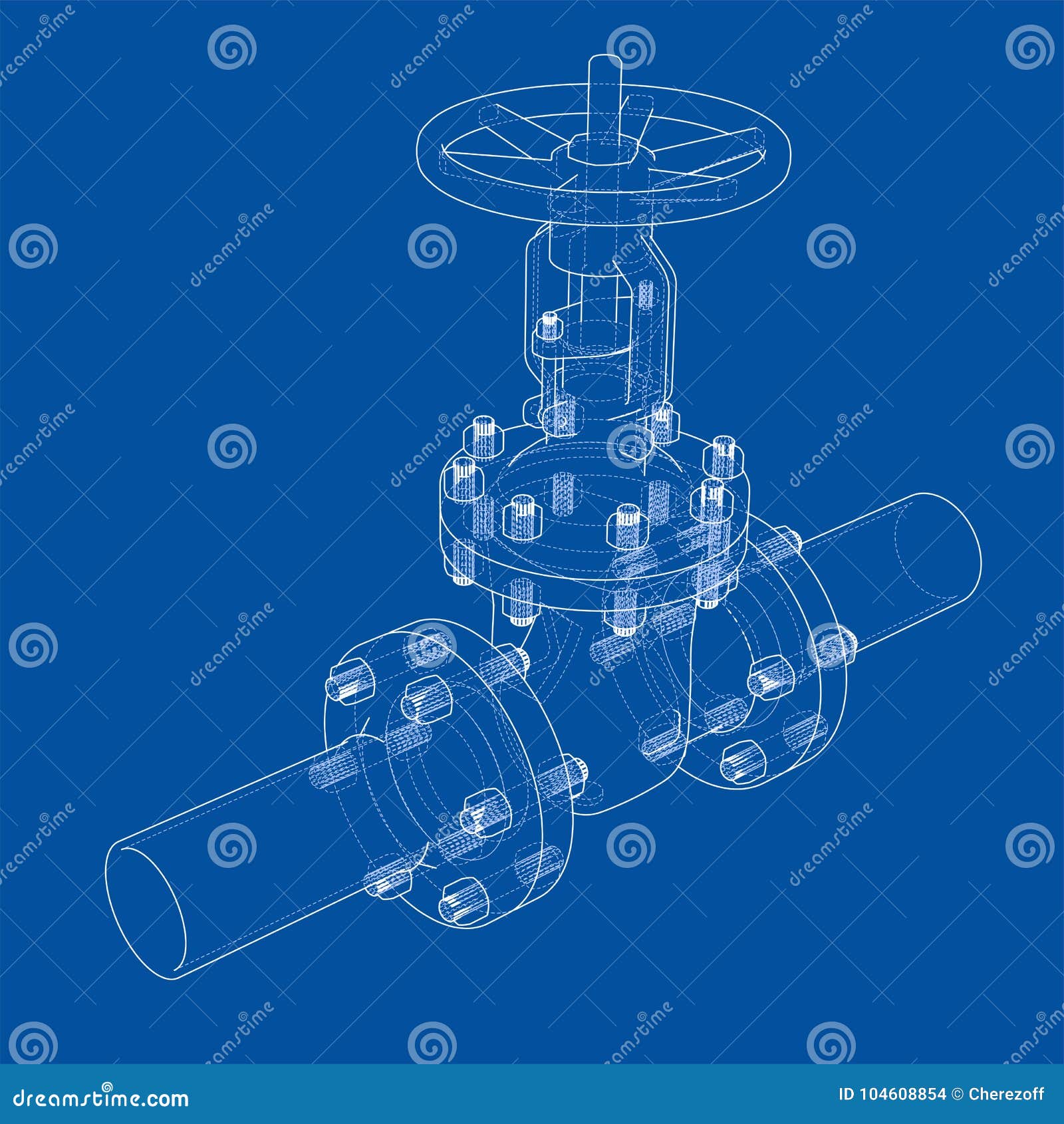 Industrial Valve. Vector Illustration Stock Vector - Illustration of ...