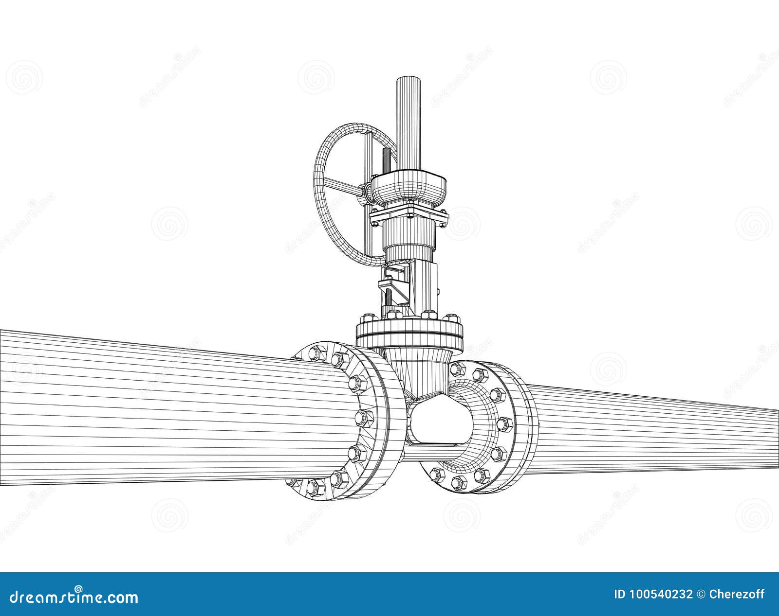 Set Of Industrial Valve Icons. Stop And Angle Valve. Silhouette Vector ...
