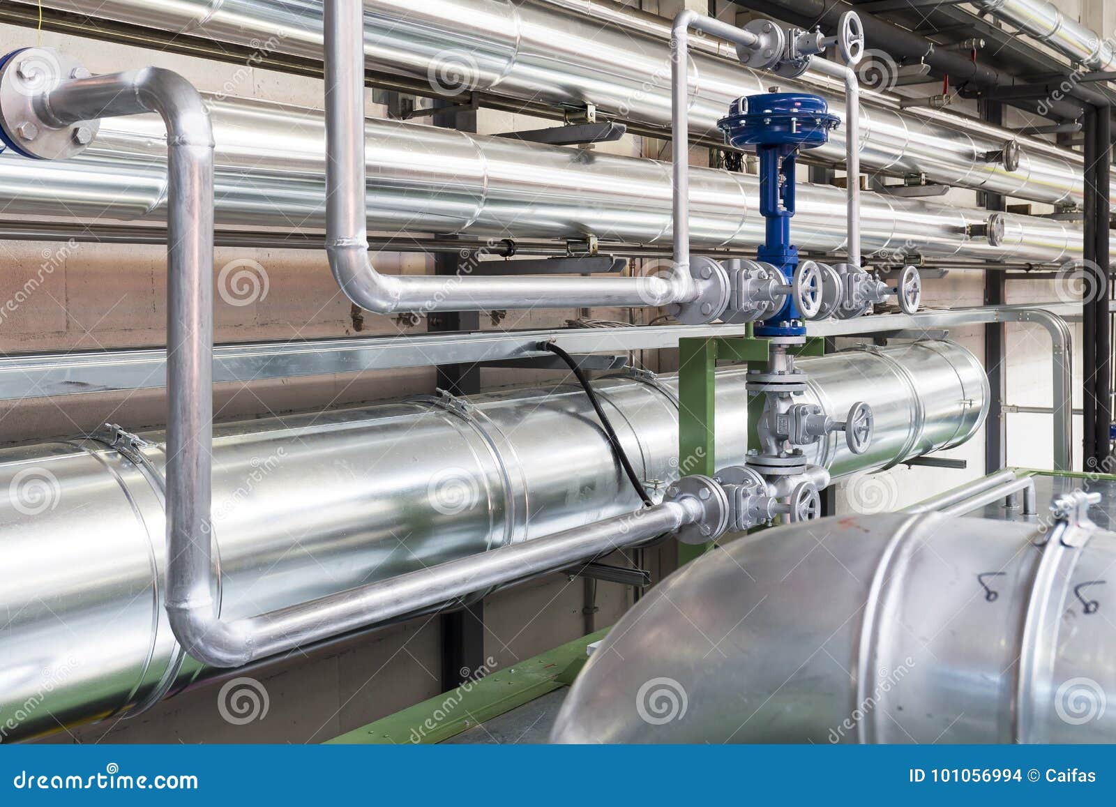 Valves and Pipes in a Industry Stock Photo - Image of temperature, room ...