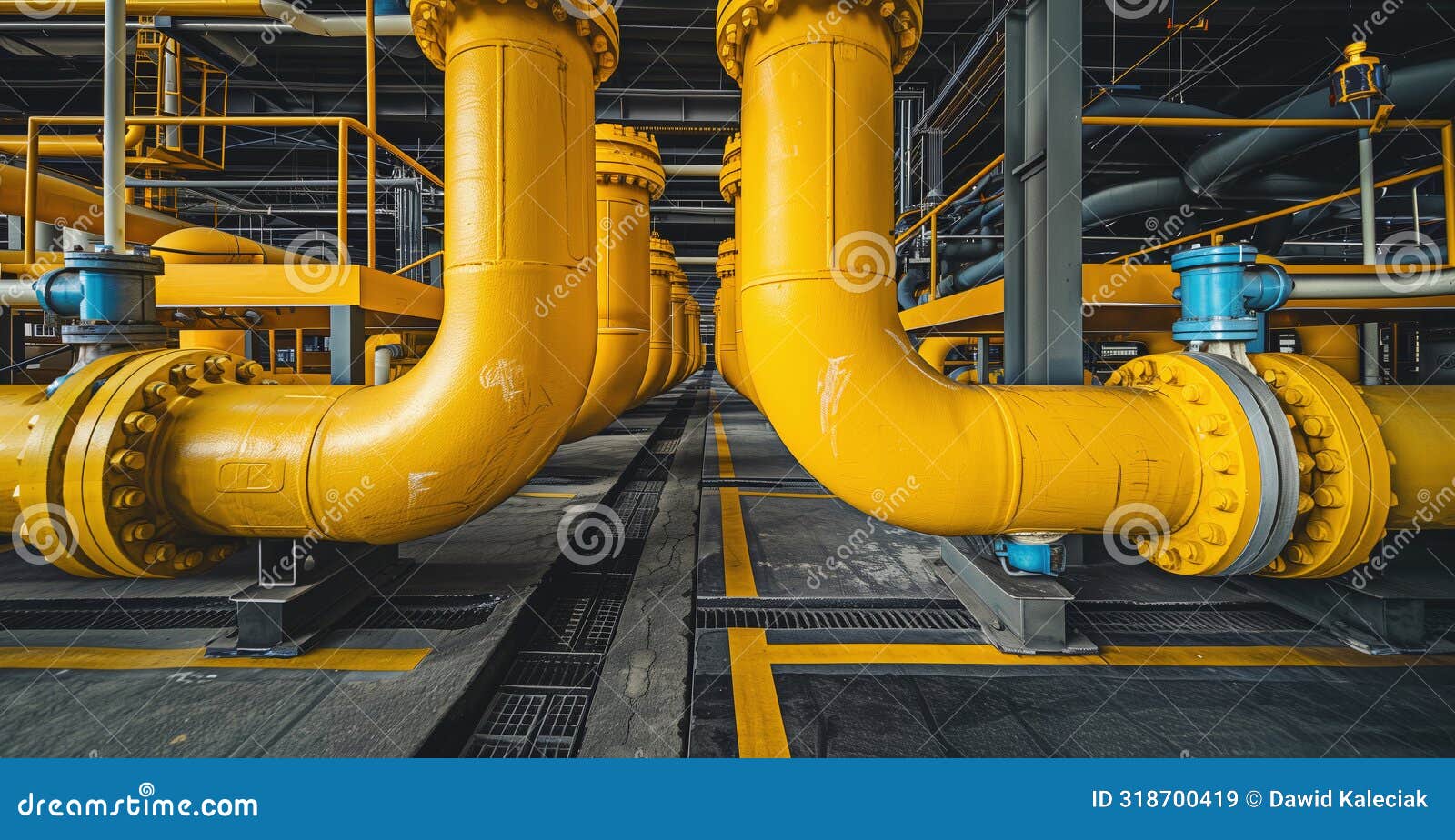 Industrial Valves, Piping System Control Stock Illustration ...