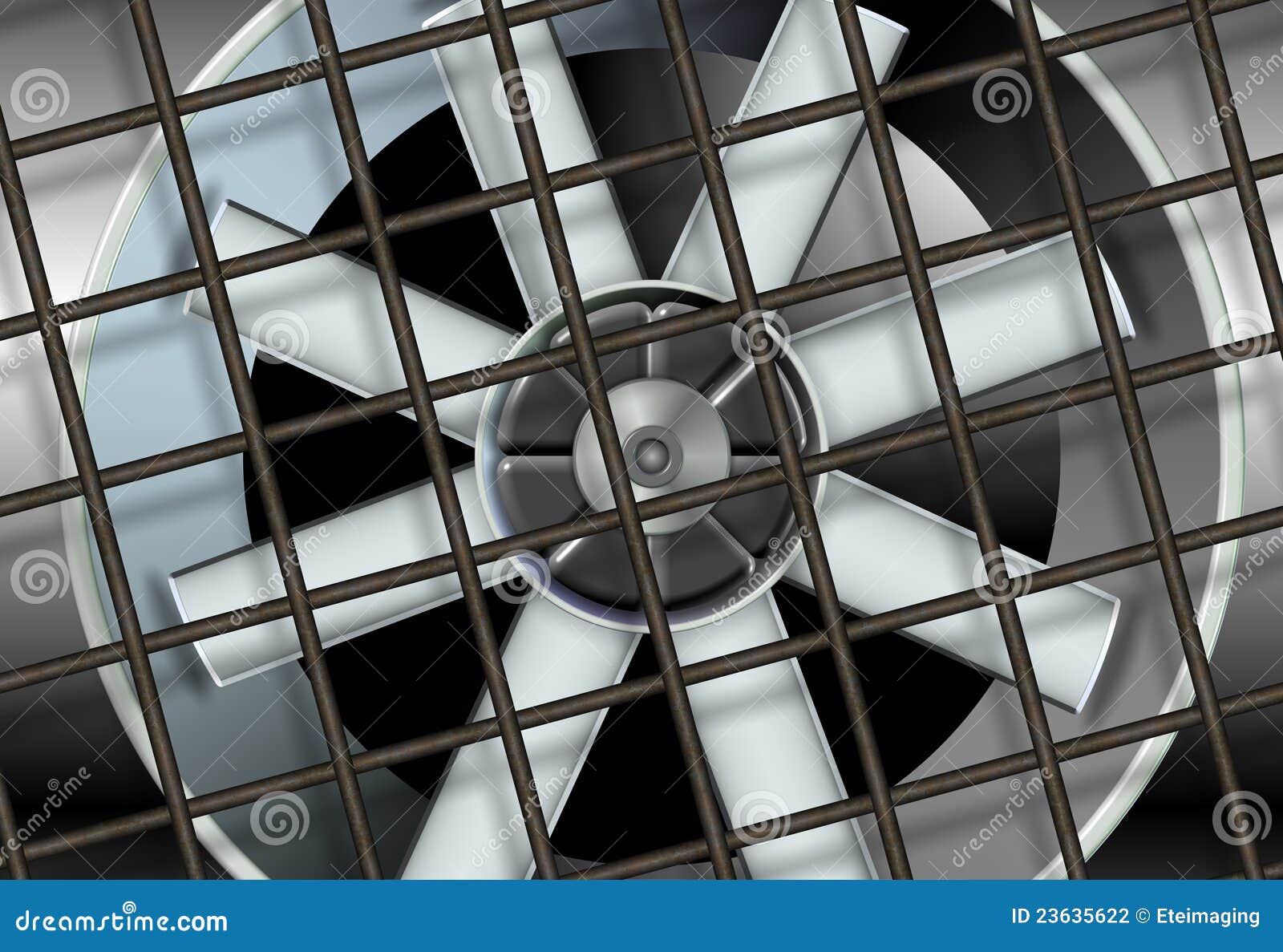 Industrial ventilation fan stock illustration. Illustration of ...