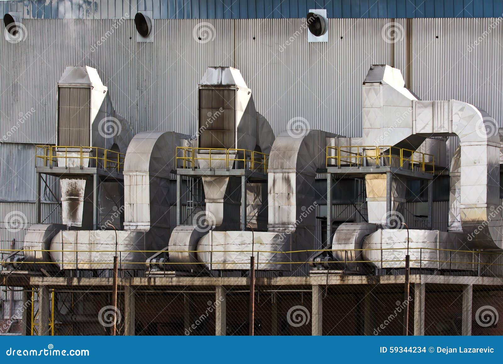 Industrial Ventilation System Stock Photo - Image of mechanical, plant ...