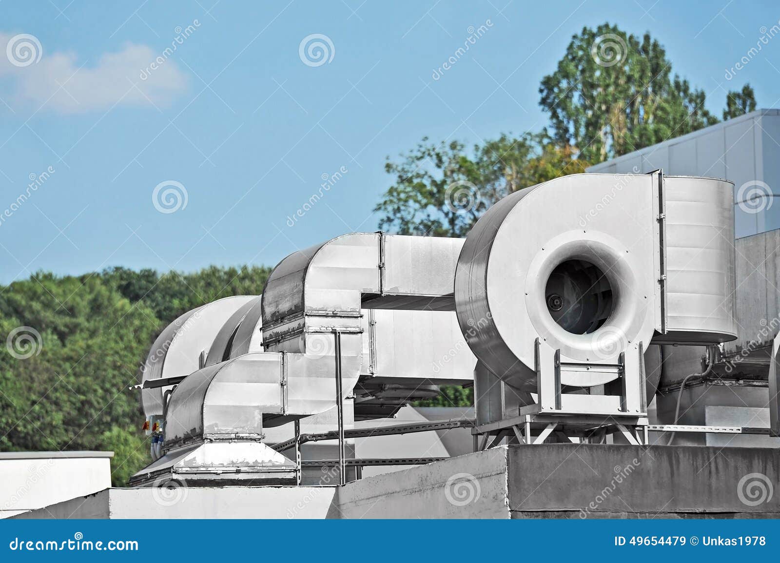 Industrial Ventilation System Stock Image - Image of machinery, hvac ...